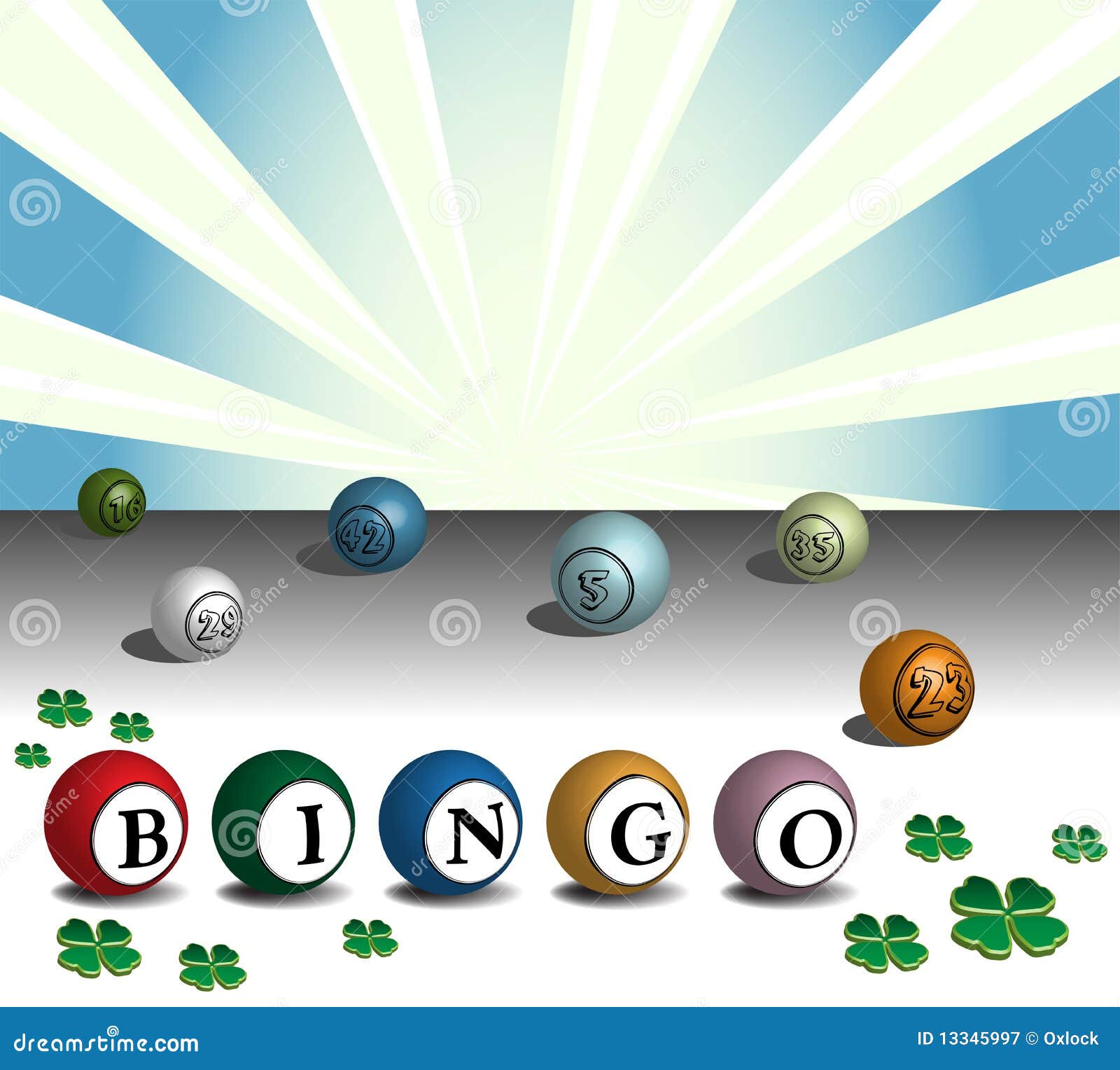 Colorful bingo balls stock vector. Illustration of abstract - 13345997