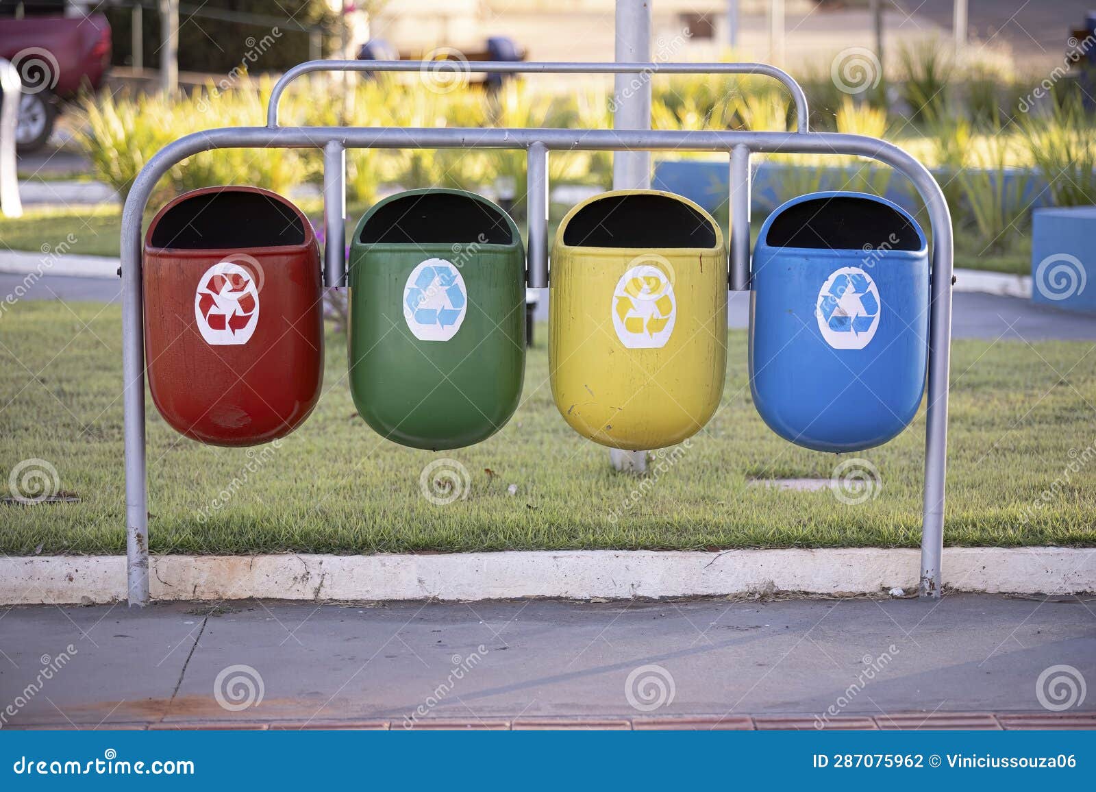 Colorful Bins for Selective Garbage Collection for Recycling Stock ...