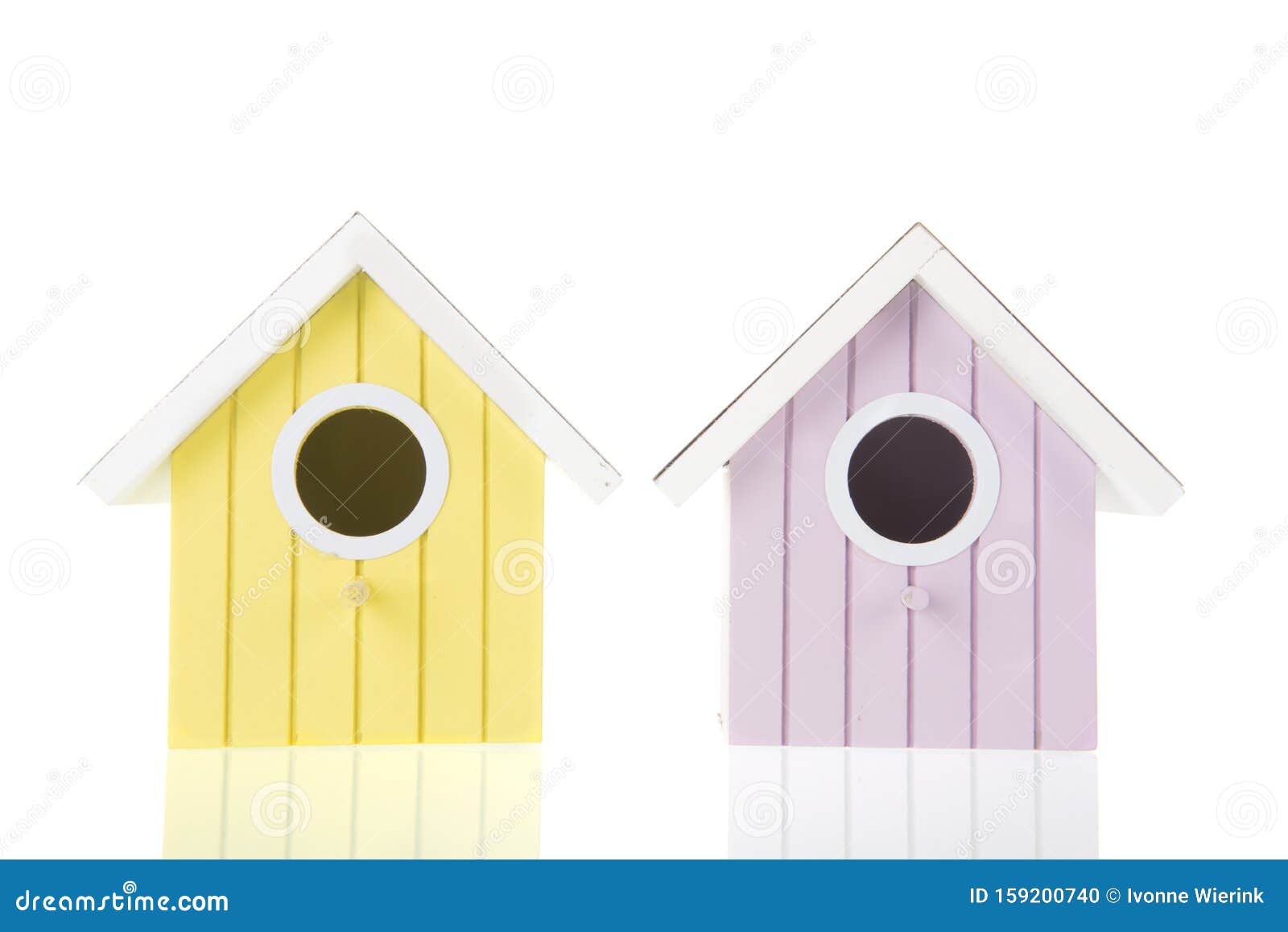 Colorful bird boxes stock photo. Image of roof, decoration - 159200740
