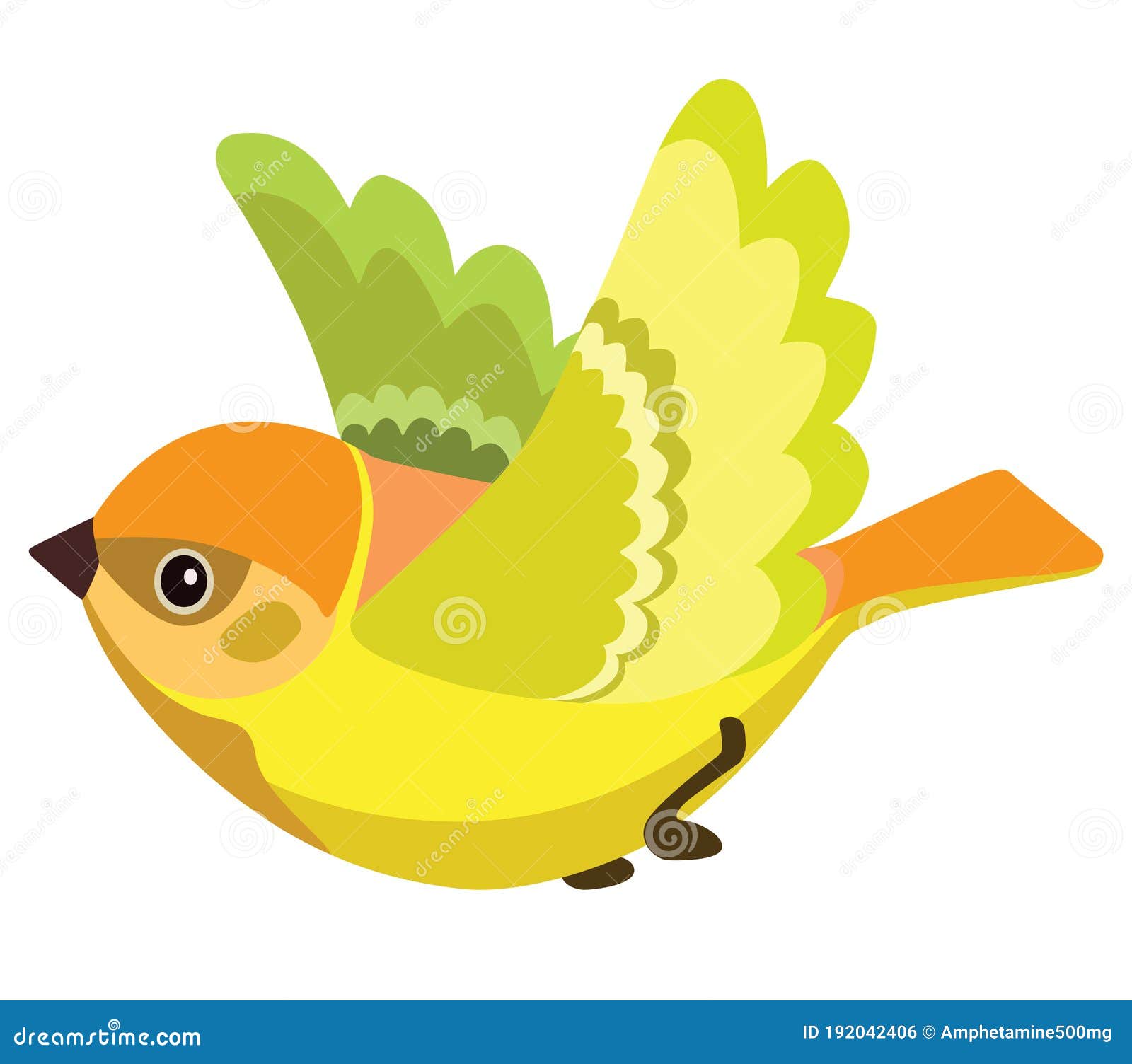 The Illustration Cartoon a Colorful Bird Stock Vector - Illustration of ...