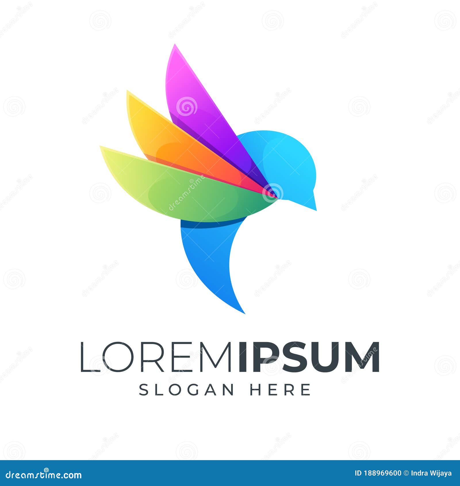 Colorful bird logo Design stock vector. Illustration of freedom - 188969600