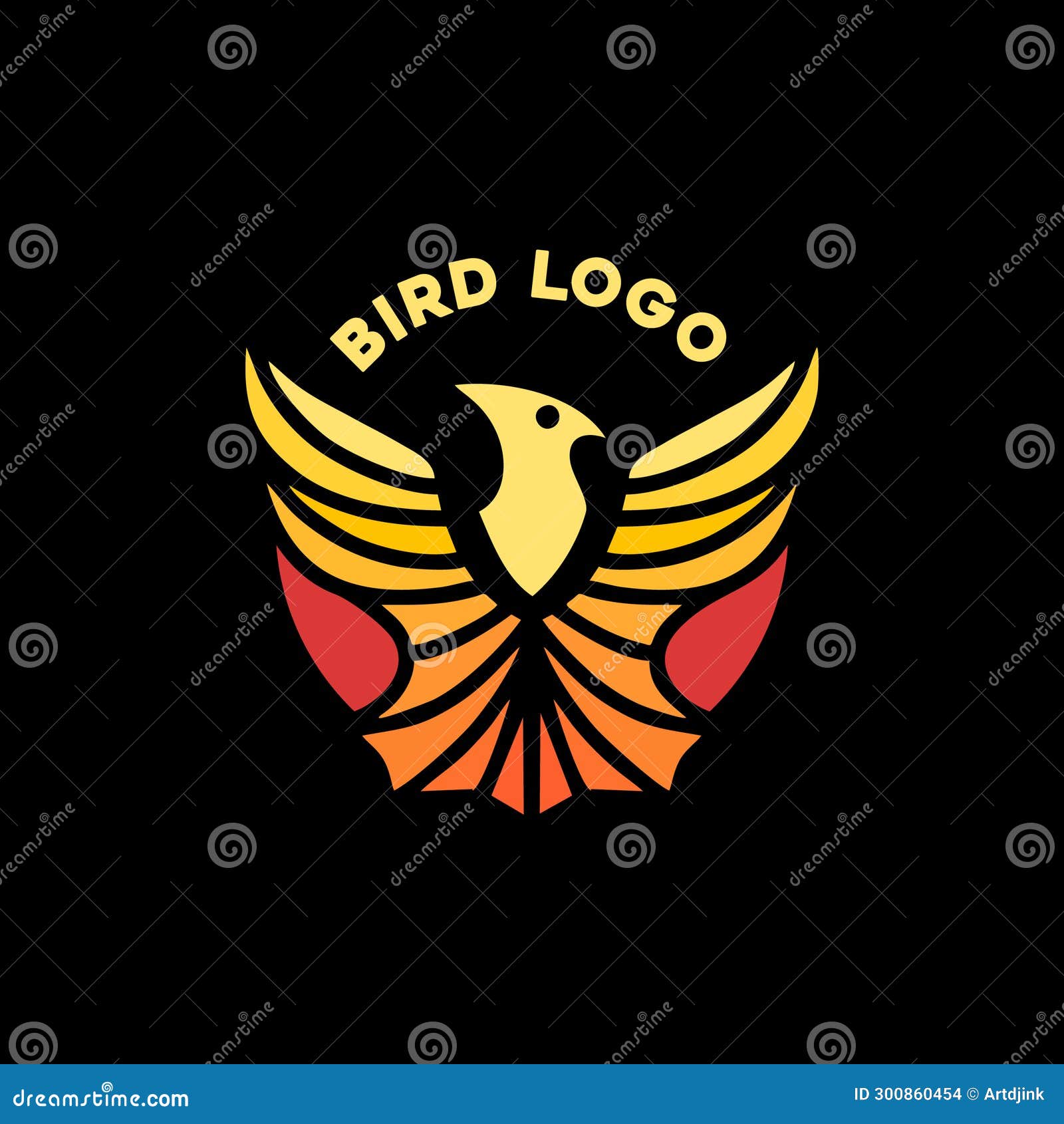 Colorful Bird Logo Vector Design Illustration Emblem Stock Vector ...