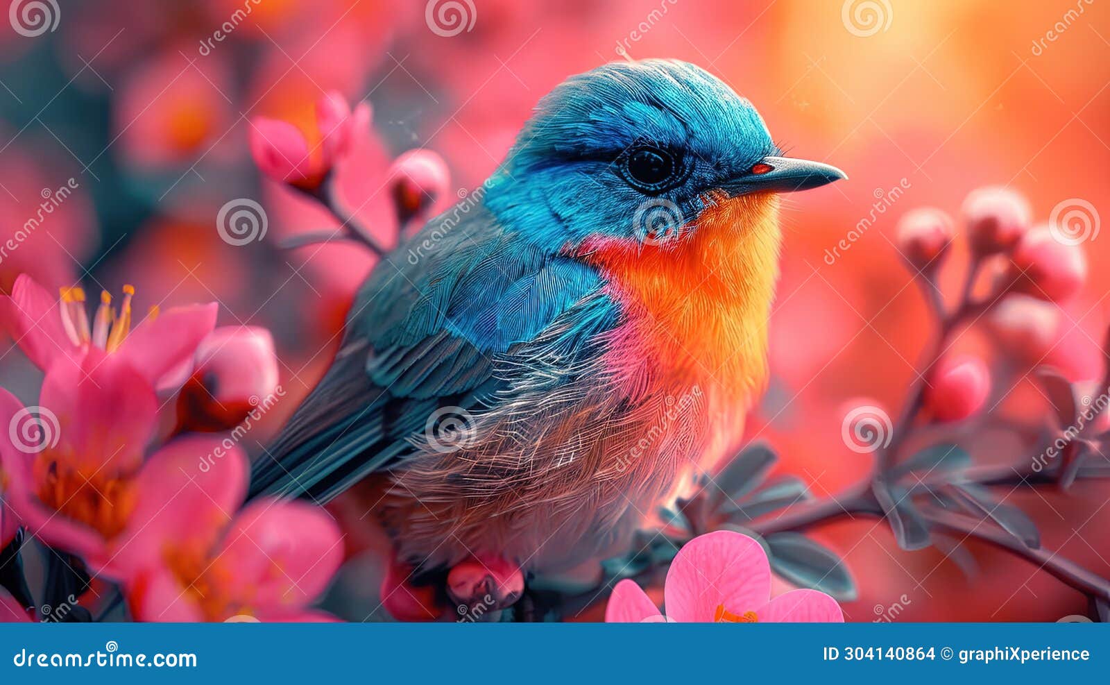 Colorful Bird Printout stock illustration. Illustration of colors ...