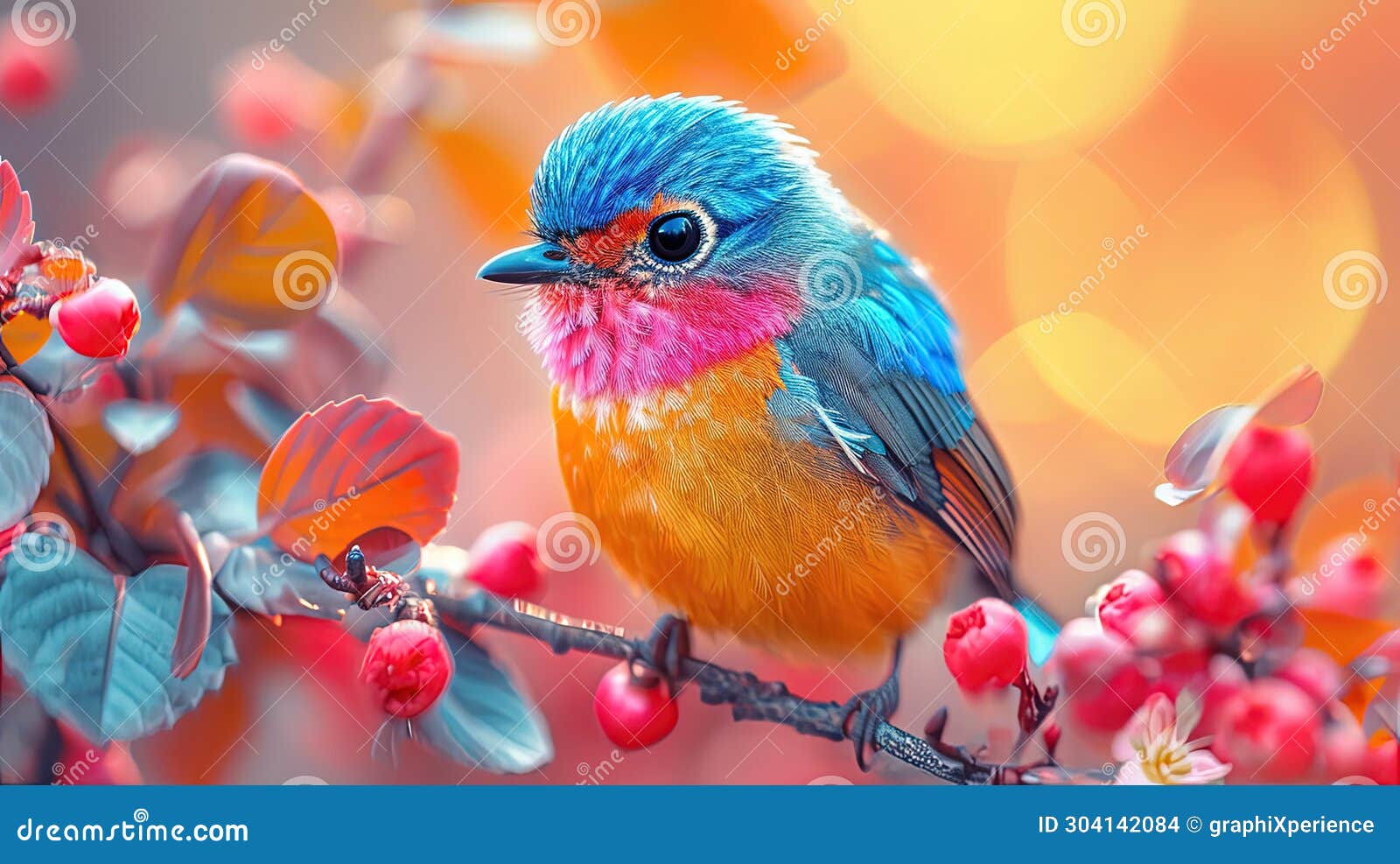 Colorful Bird Printout stock illustration. Illustration of feather ...