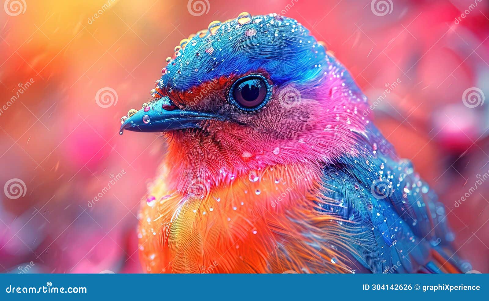 Colorful Bird Printout stock illustration. Illustration of acrylic ...