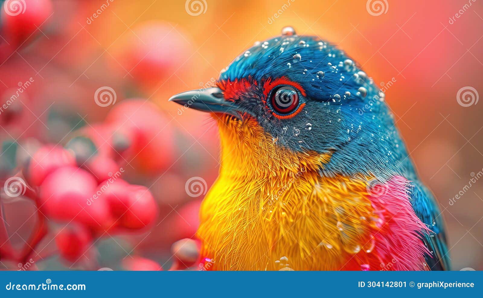 Colorful Bird Printout stock illustration. Illustration of wild - 304142801