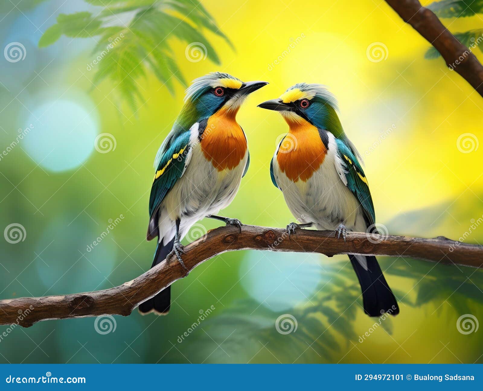 Colorful Bird Silver Breasted Broadbil Made With Generative AI ...