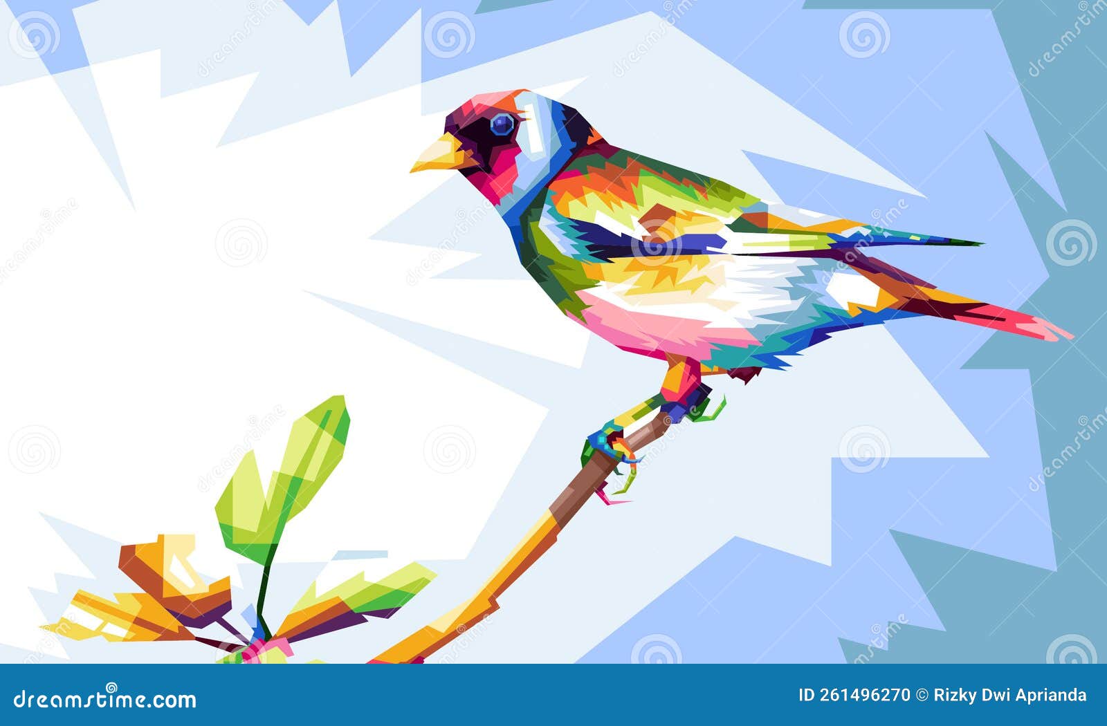 Colorful bird vector wpap stock vector. Illustration of posters - 261496270
