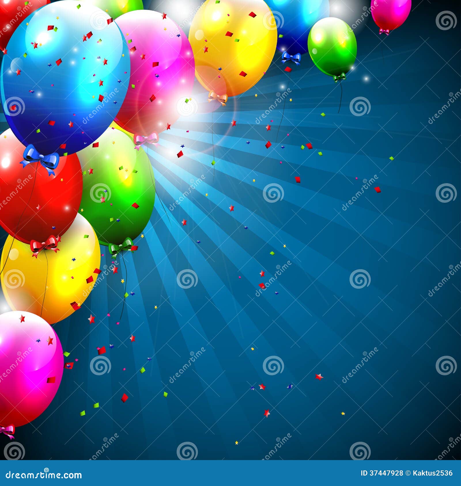 Colorful Birthday Background Stock Illustration - Illustration of ...