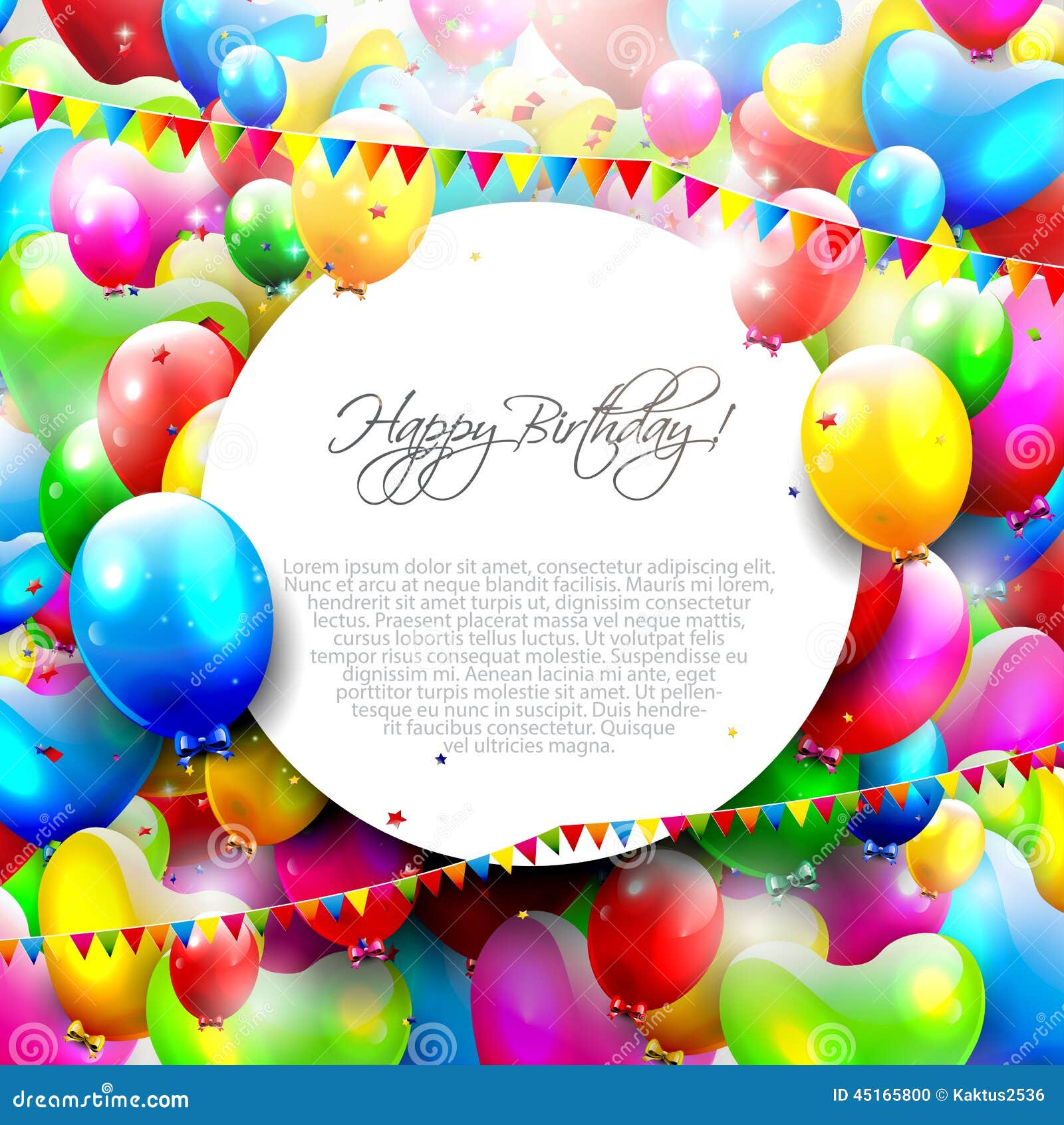 Colorful Birthday Background Vector Illustration | CartoonDealer.com ...