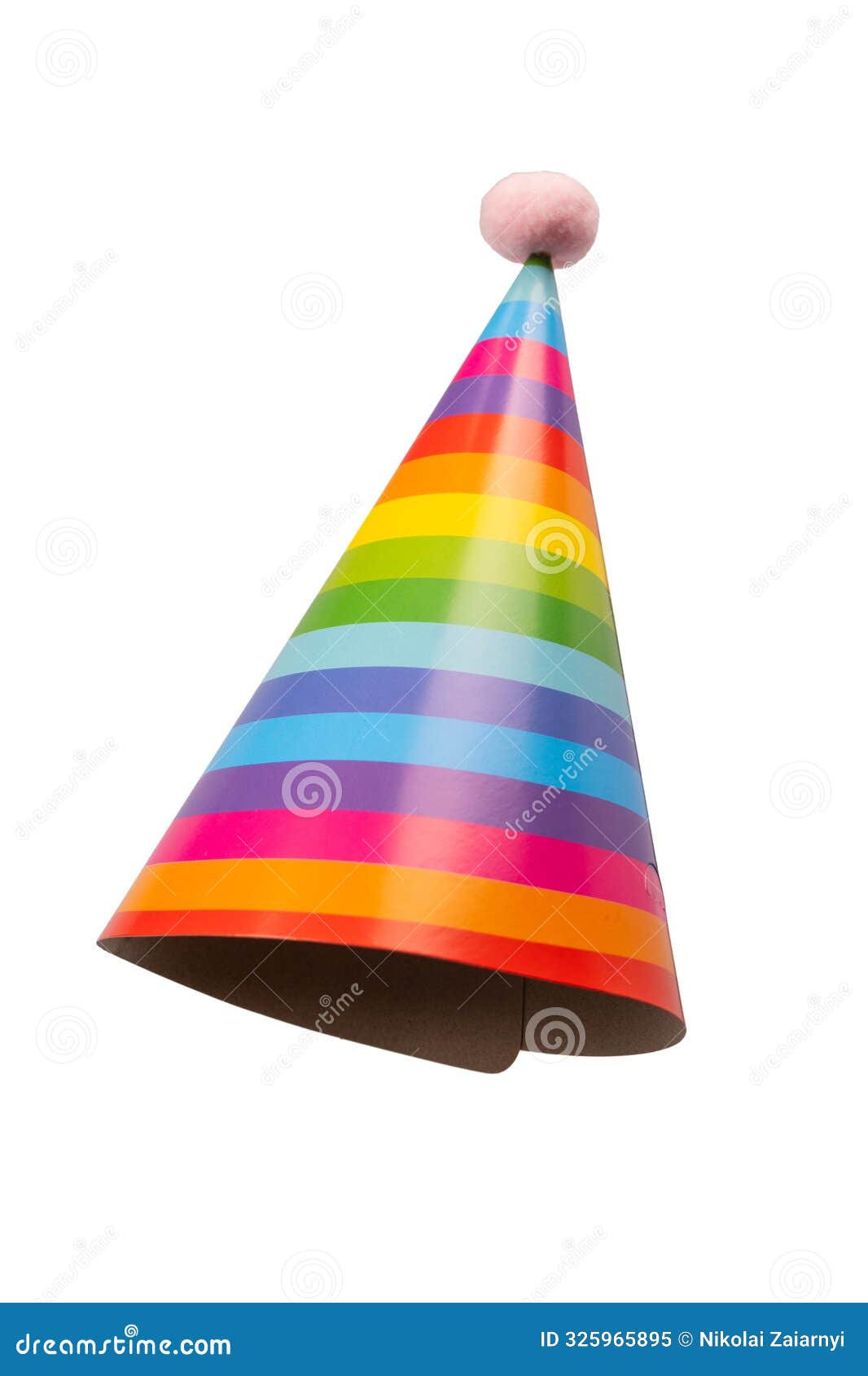 Colorful Birthday Cap Isolated on White Background Stock Image - Image ...