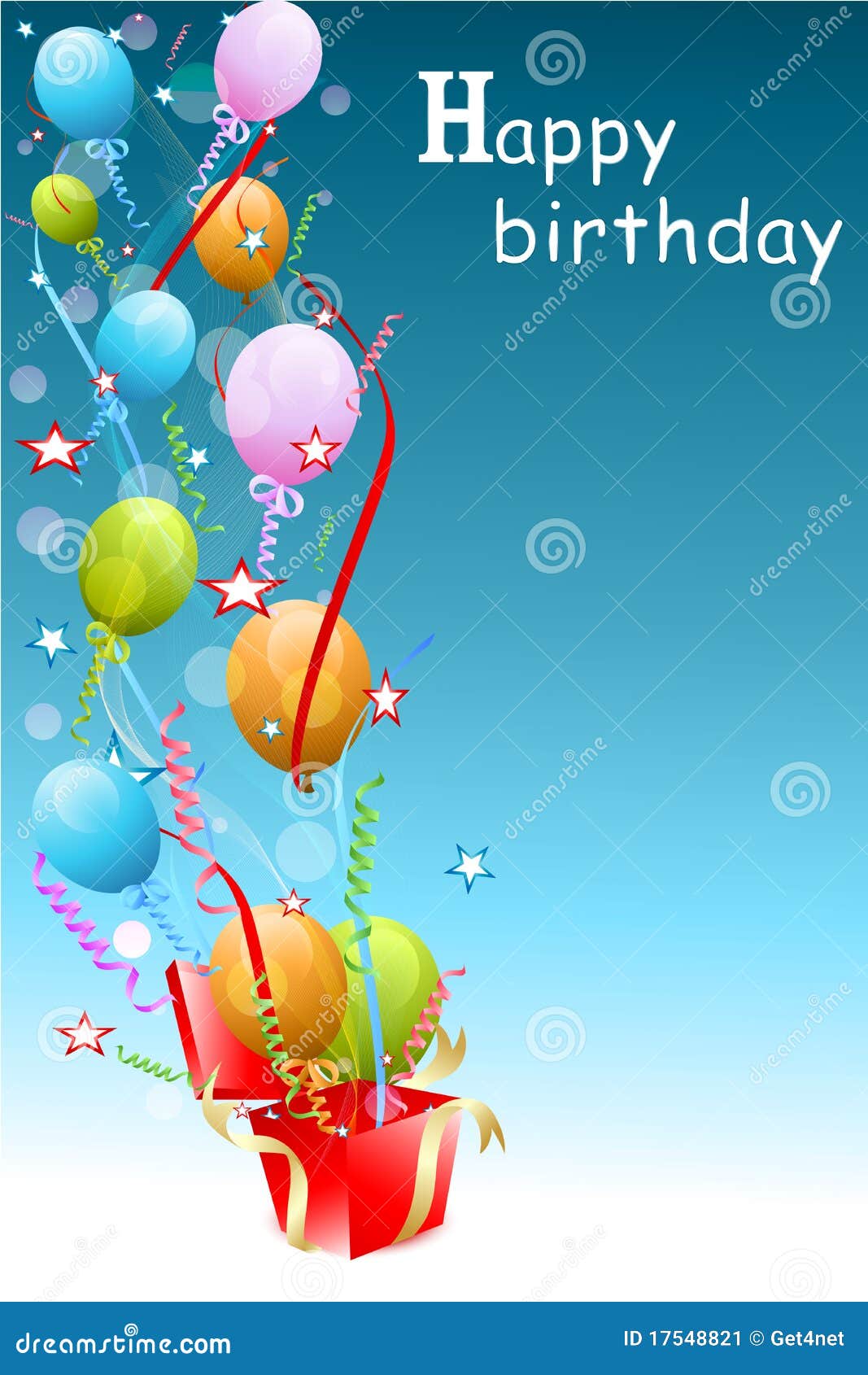 Colorful birthday card stock vector. Illustration of enjoyment - 17548821