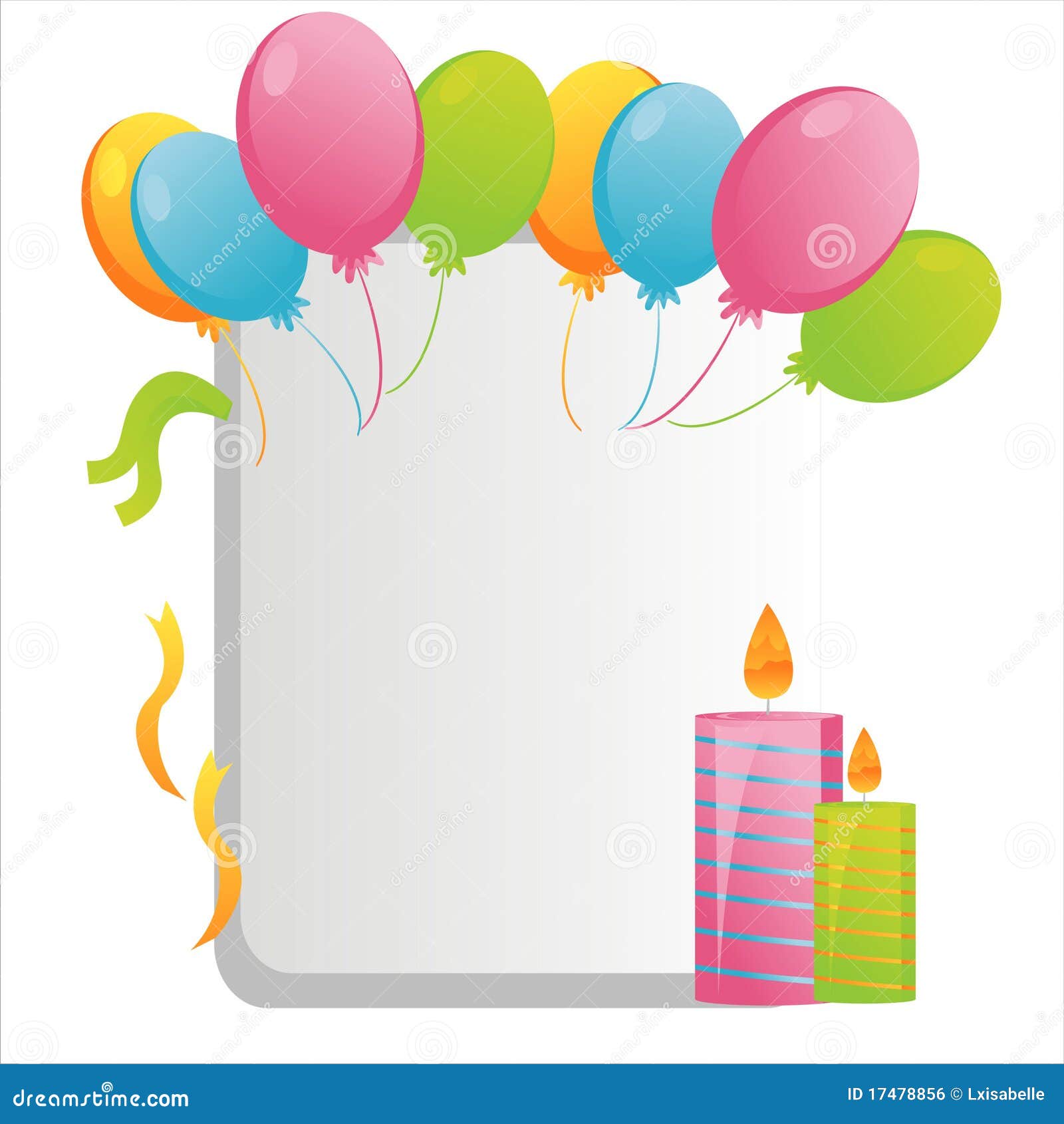 Colorful birthday frame stock vector. Illustration of holiday - 17478856