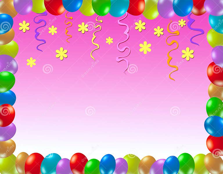 Colorful birthday frame stock illustration. Illustration of fair - 2521292