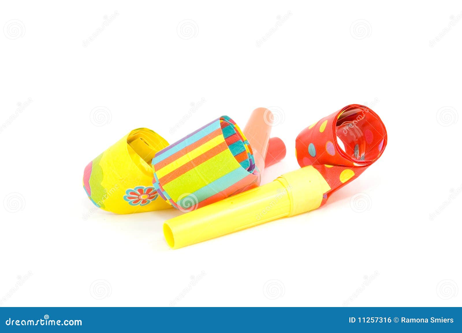 Colorful birthday whistle stock photo. Image of white - 11257316