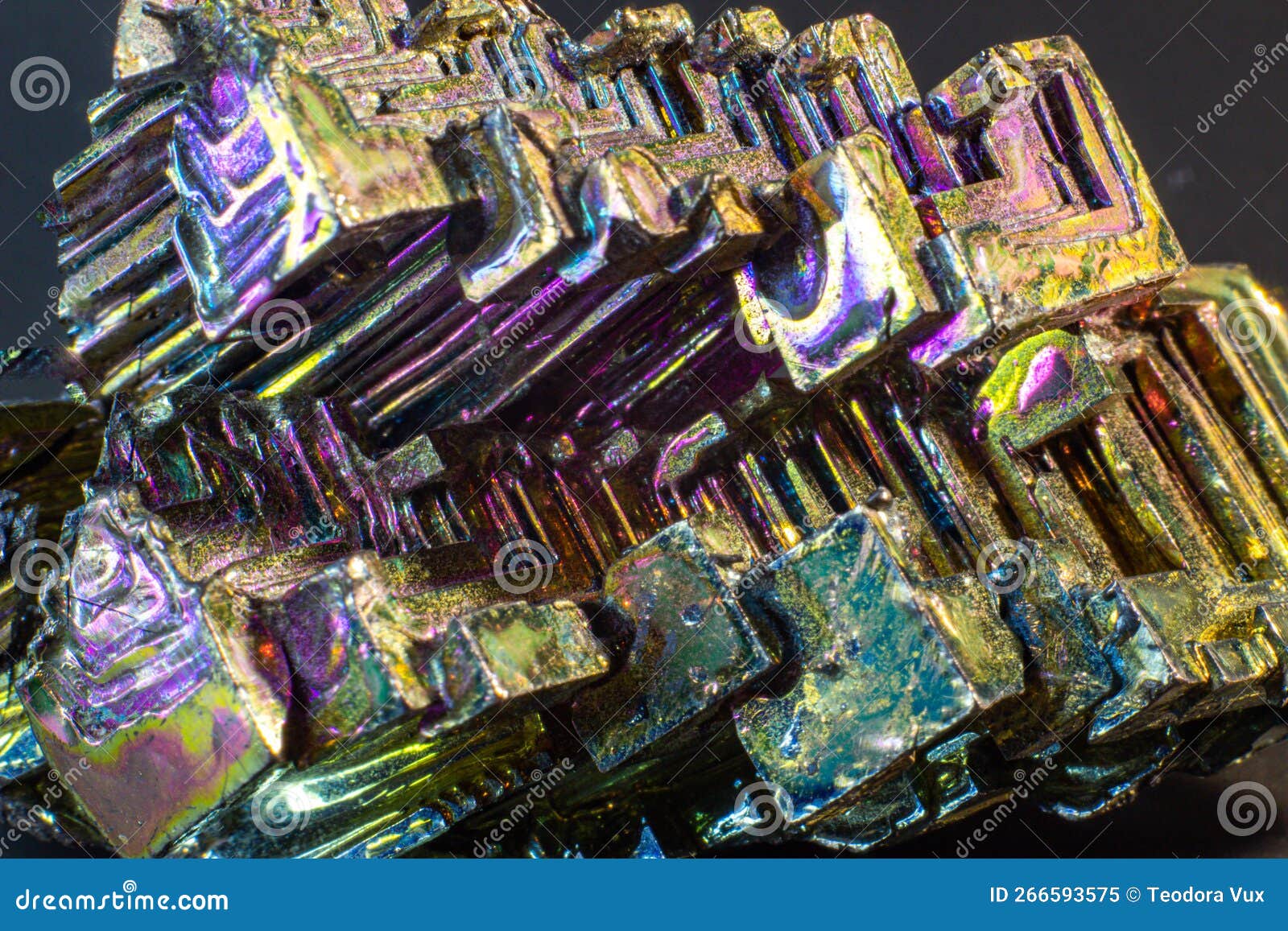 Colorful Bismuth Element Metal Cluster Stock Image - Image of oxidized ...