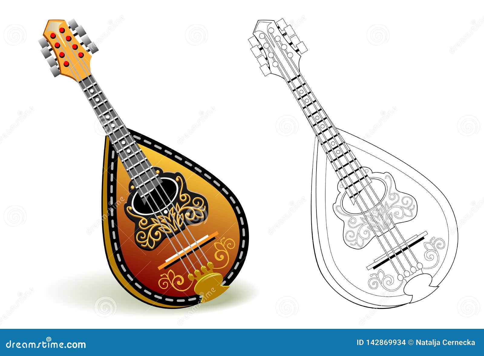 Colorful and Black and White Pattern for Coloring. Illustration of ...