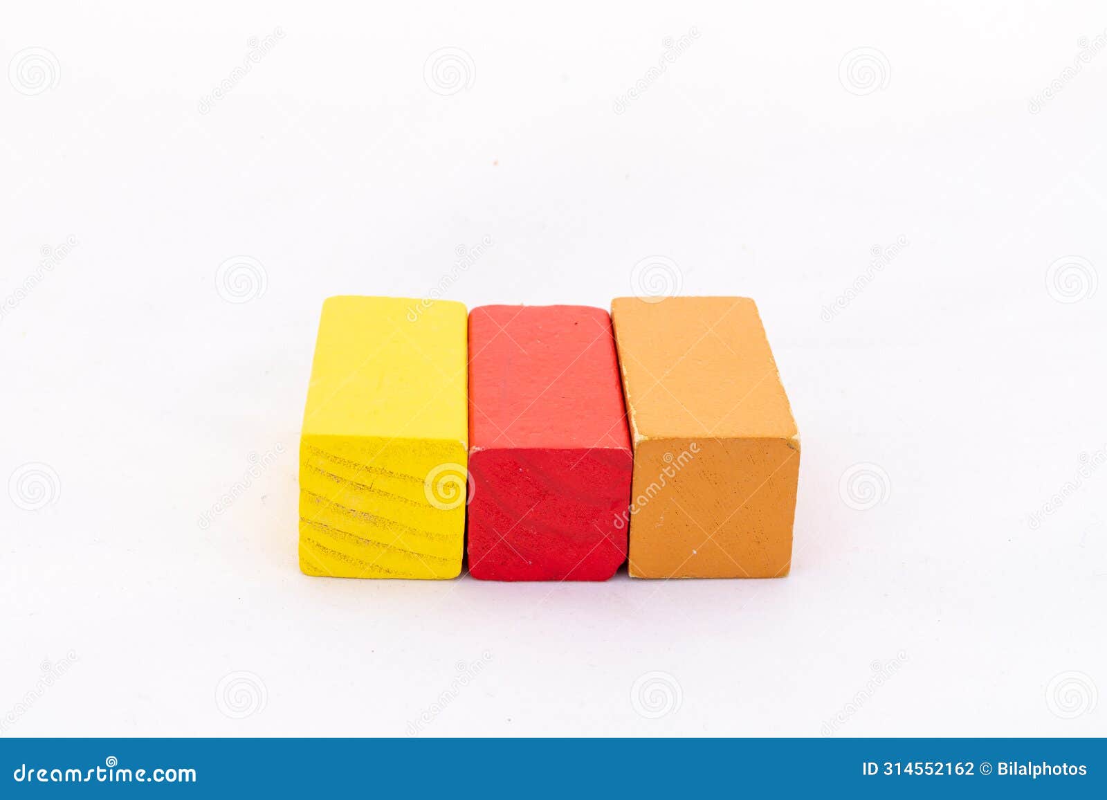 Colorful Blank Blocks on White Background with Copy Space Stock Photo ...