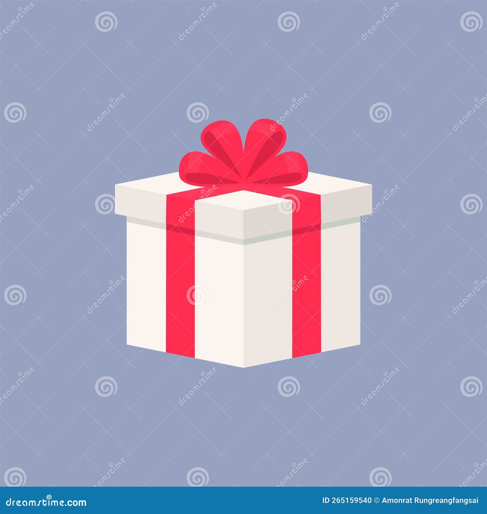 Colorful Blank Gift Box in Flat Design for Using As Banner Stock Vector ...