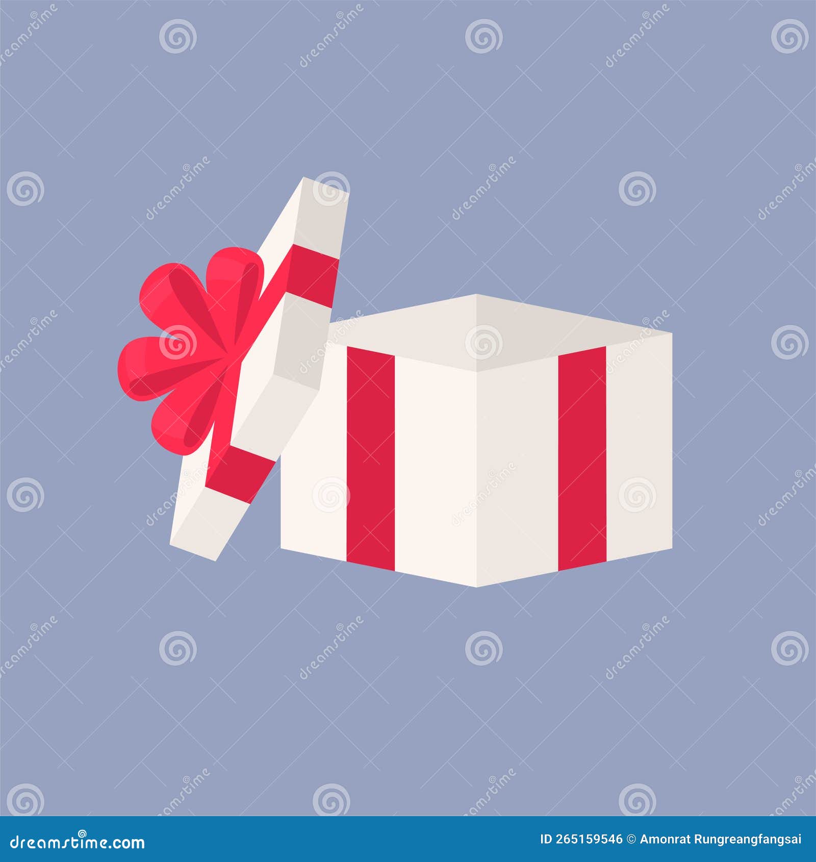 Colorful Blank Gift Box in Flat Design for Using As Banner Stock Vector ...