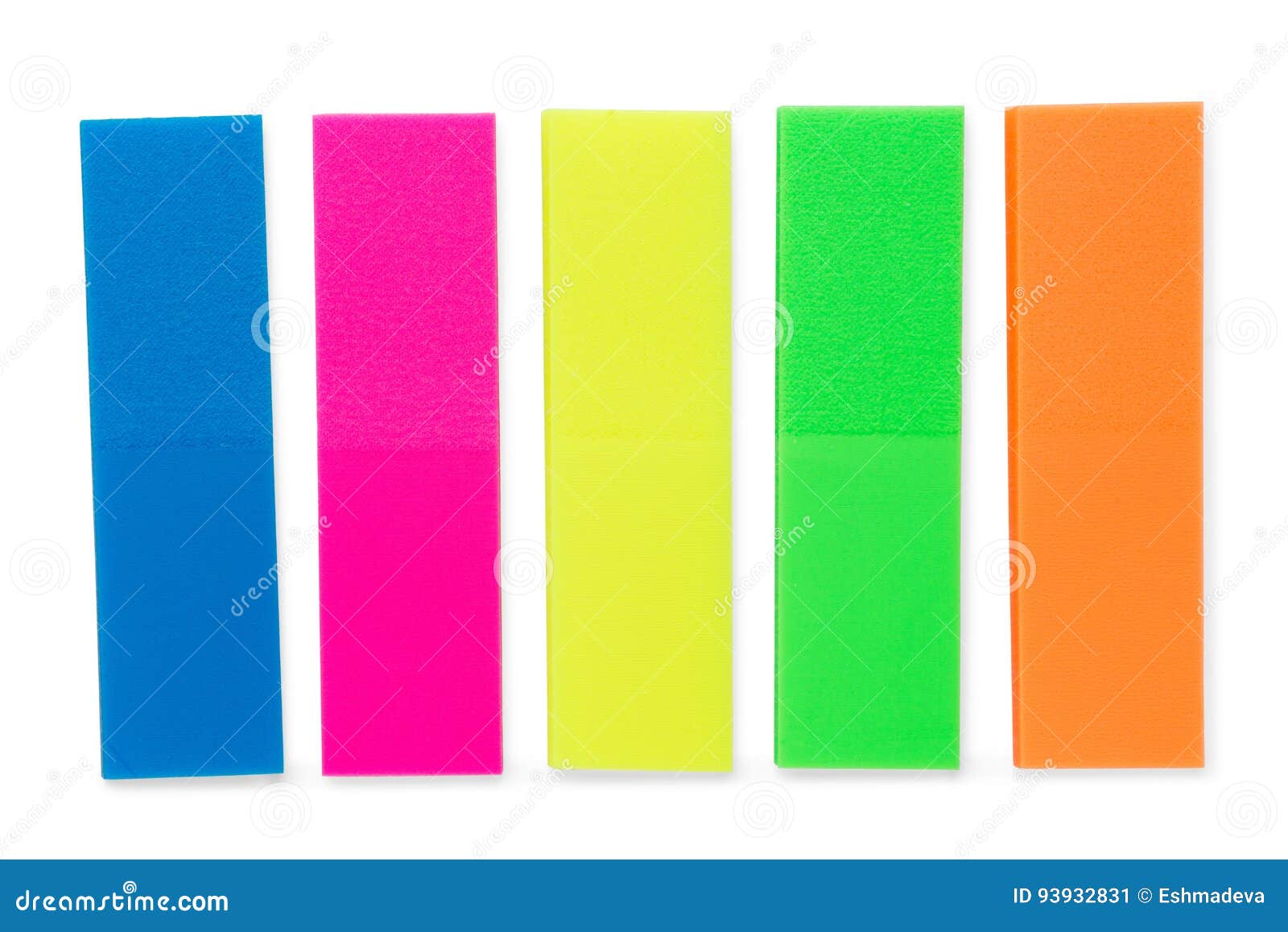 Colorful Blank Note Sticker Strips Set Stock Image - Image of blue ...