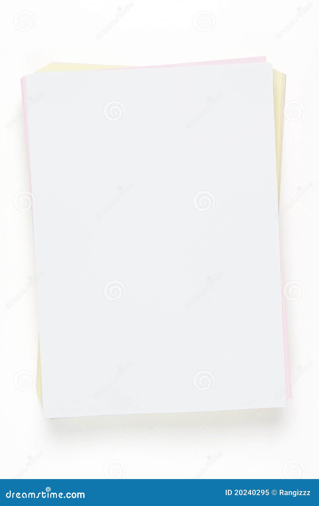 Colorful Blank Paper Sheets with Clipping Path Stock Image - Image of ...