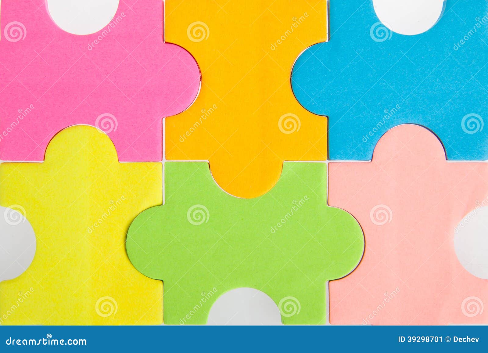 Colorful Blank Puzzle Pieces Stock Image - Image of color, creativity ...