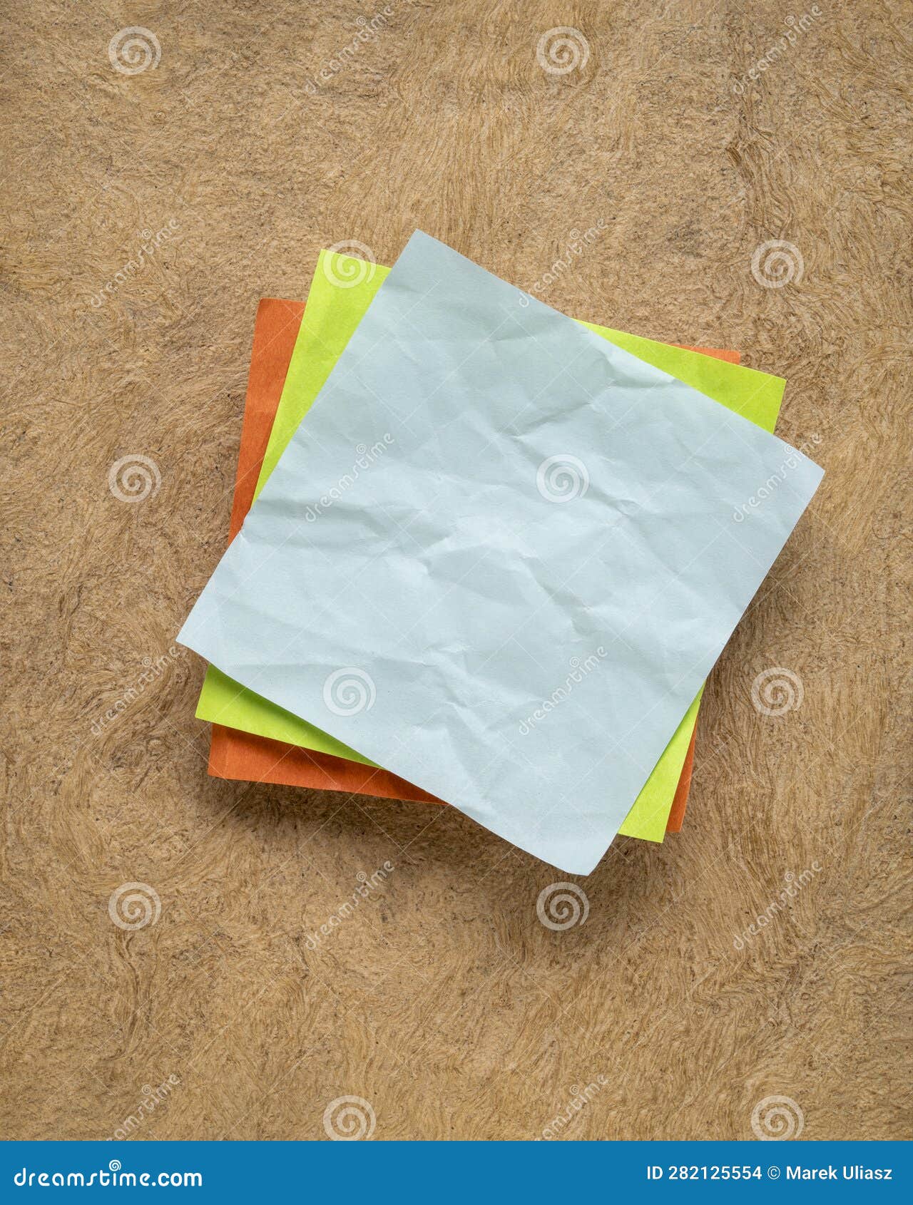 Colorful Blank Reminder Note on Textured Paper Stock Photo - Image of ...