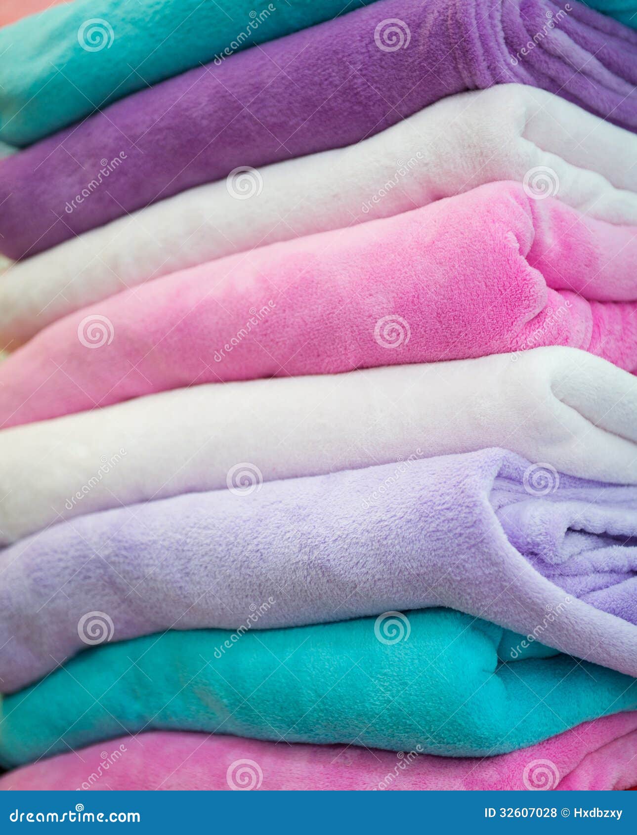 Colorful blankets stock photo. Image of bathroom, absorb - 32607028