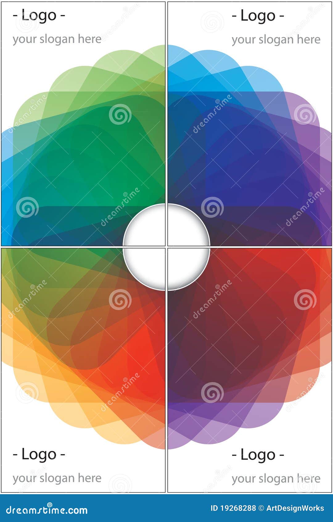 Colorful blanks stock vector. Illustration of flyer, blue - 19268288