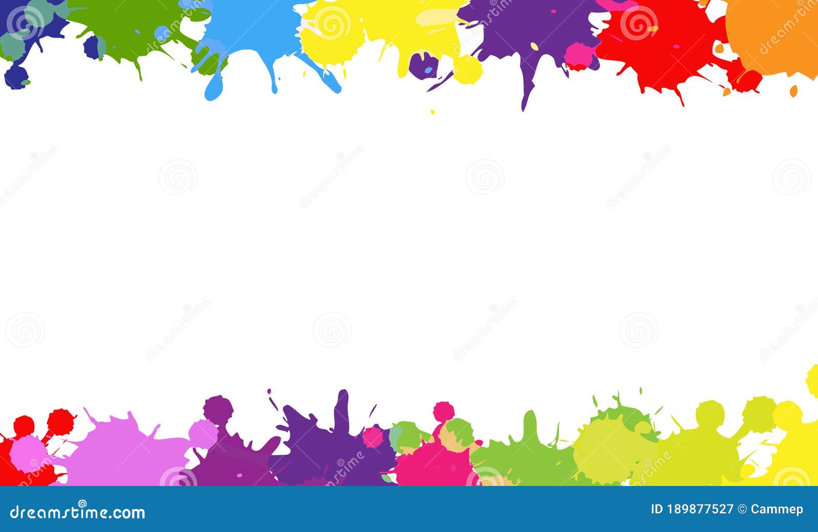 Colorful Blobs Border with White Background Stock Vector - Illustration ...