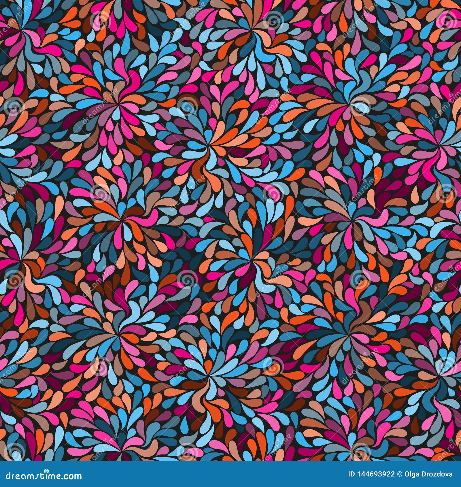 Colorful Blobs Seamless Pattern Stock Illustration - Illustration of ...