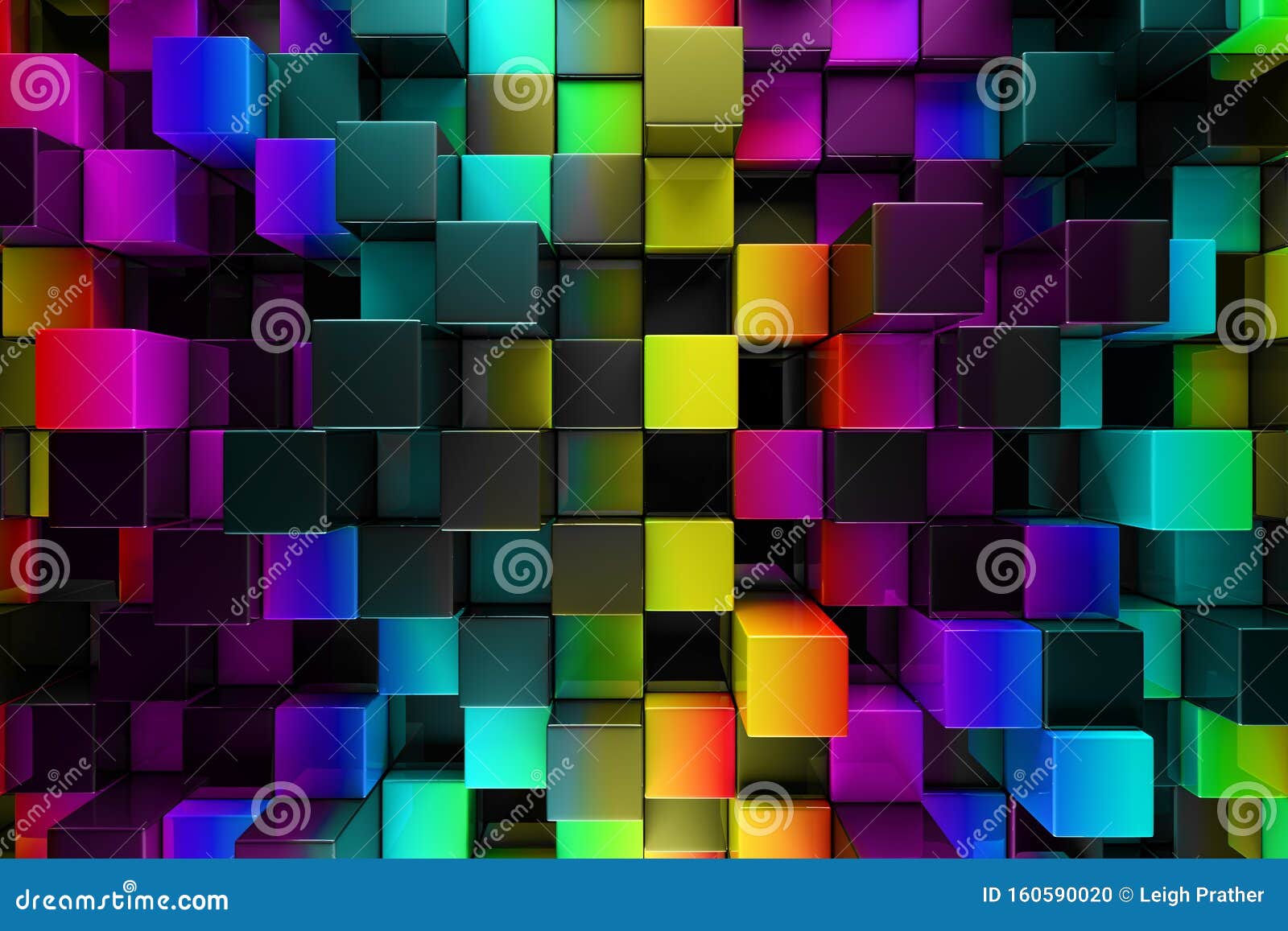 Colorful Blocks Abstract Background Stock Illustration - Illustration ...