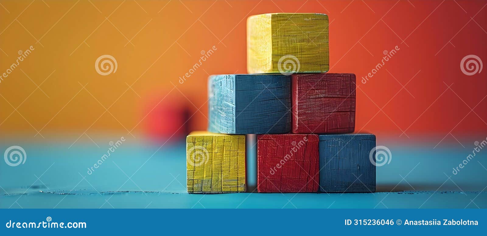 Colorful Blocks Pyramid for Strategic Goal Visualization. Concept ...