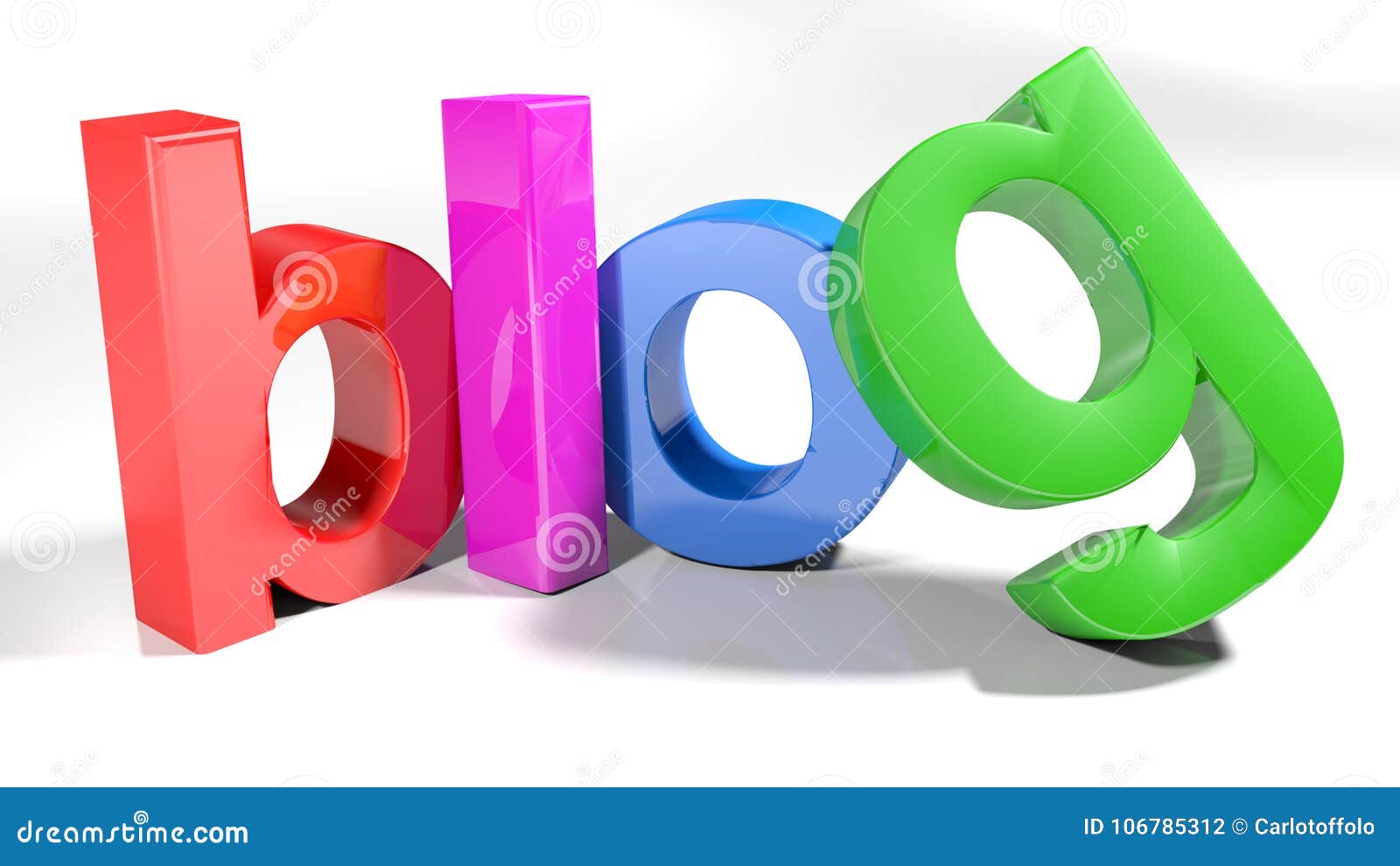 Colorful Blog - 3D Rendering Stock Illustration - Illustration of page ...