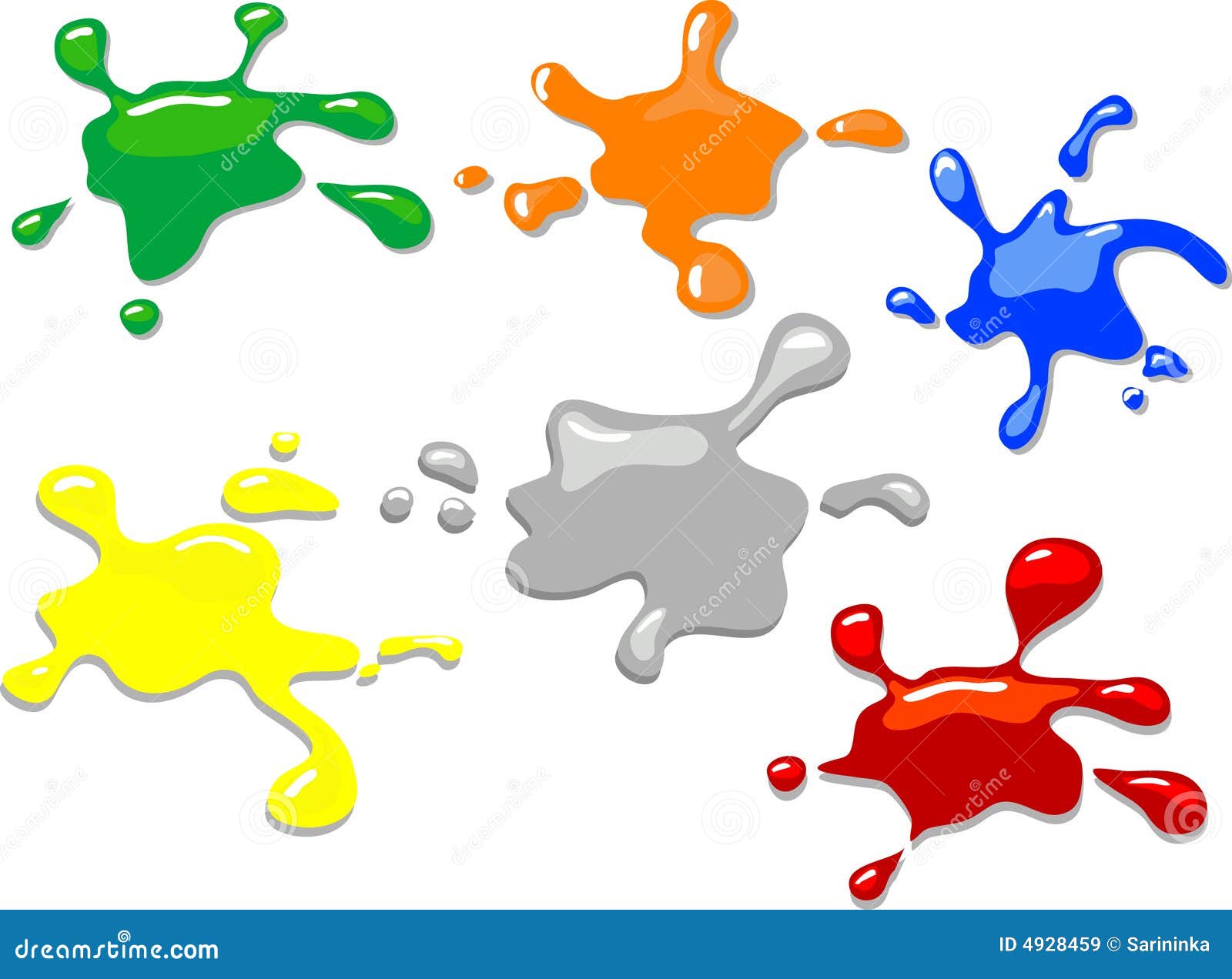Colorful blots stock vector. Illustration of grey, orange - 4928459