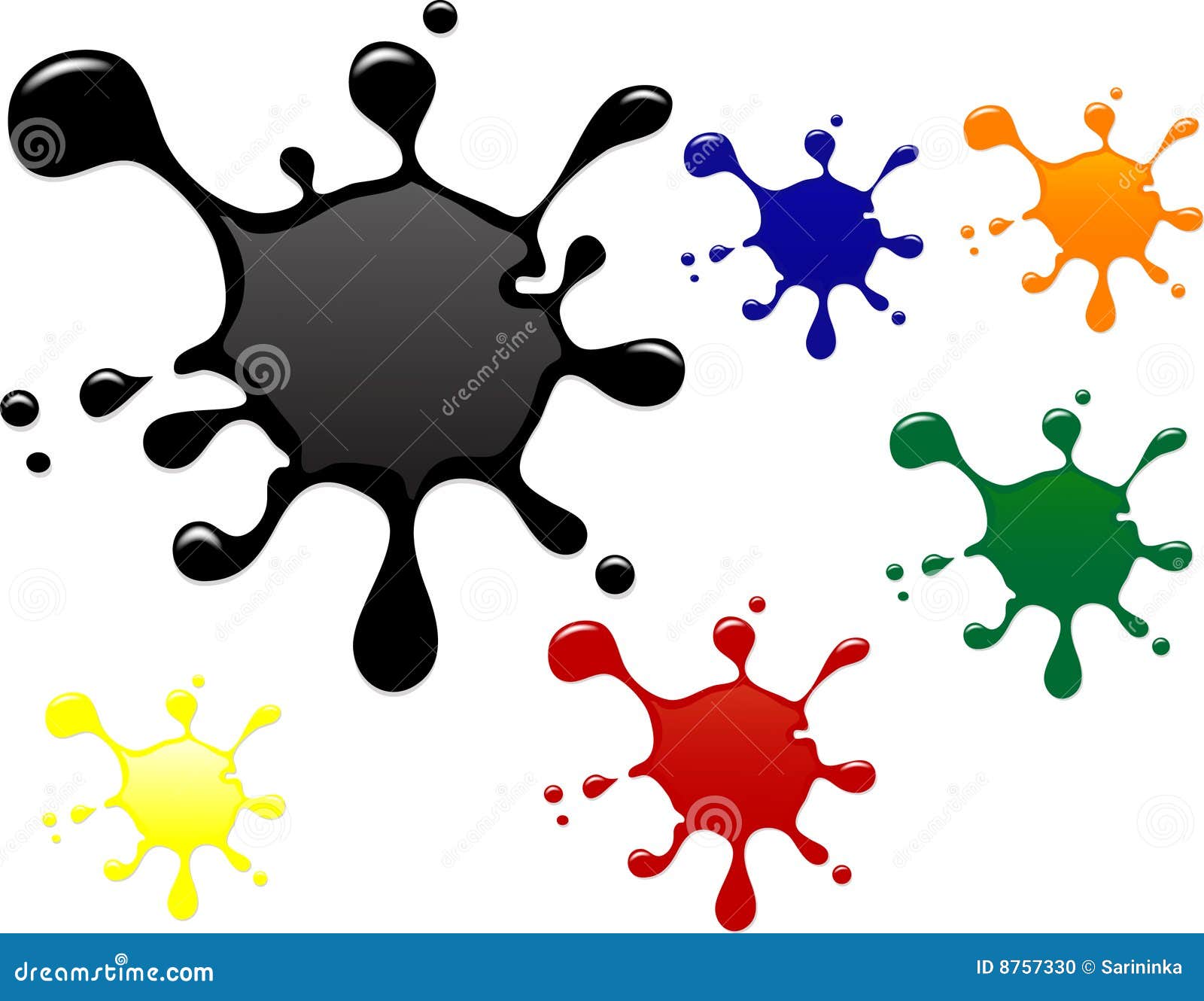 Colorful blots stock vector. Illustration of style, abstract - 8757330