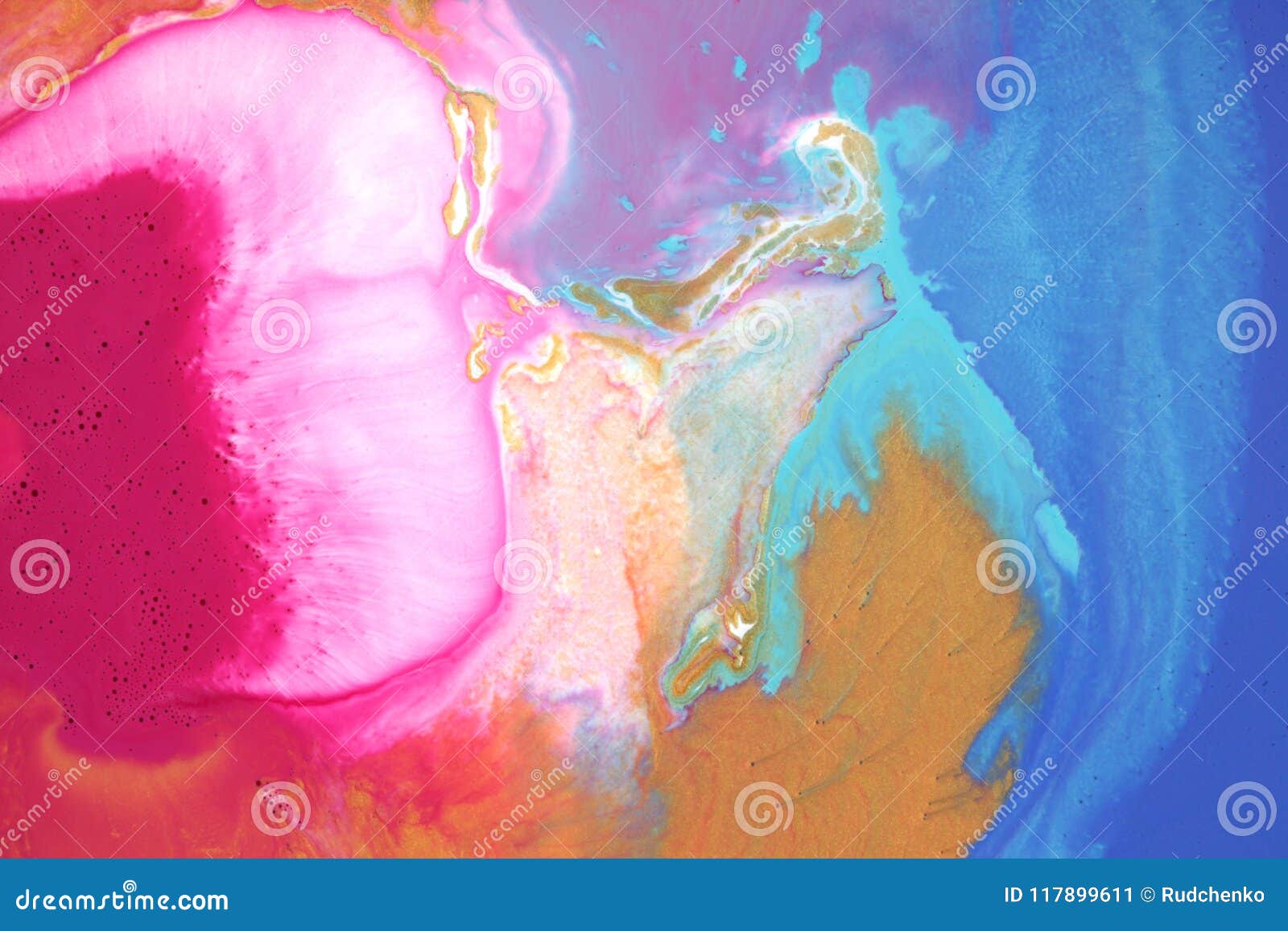 Colorful Blots Abstract Background Marble Texture Stock Image Image