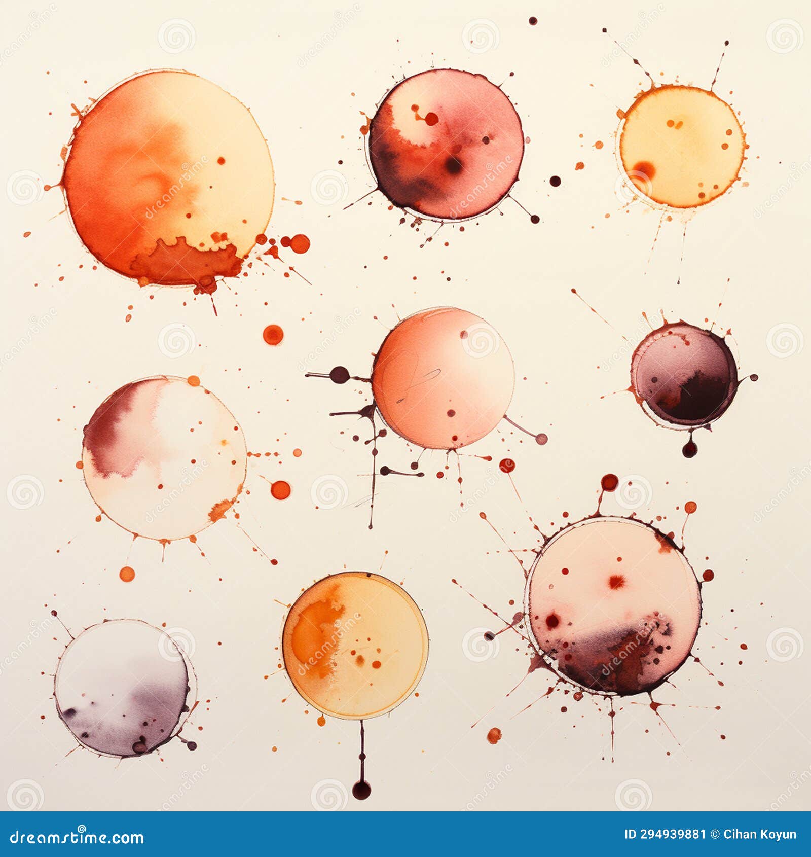 Colorful Blots Artistic Palette Stock Illustration - Illustration of ...