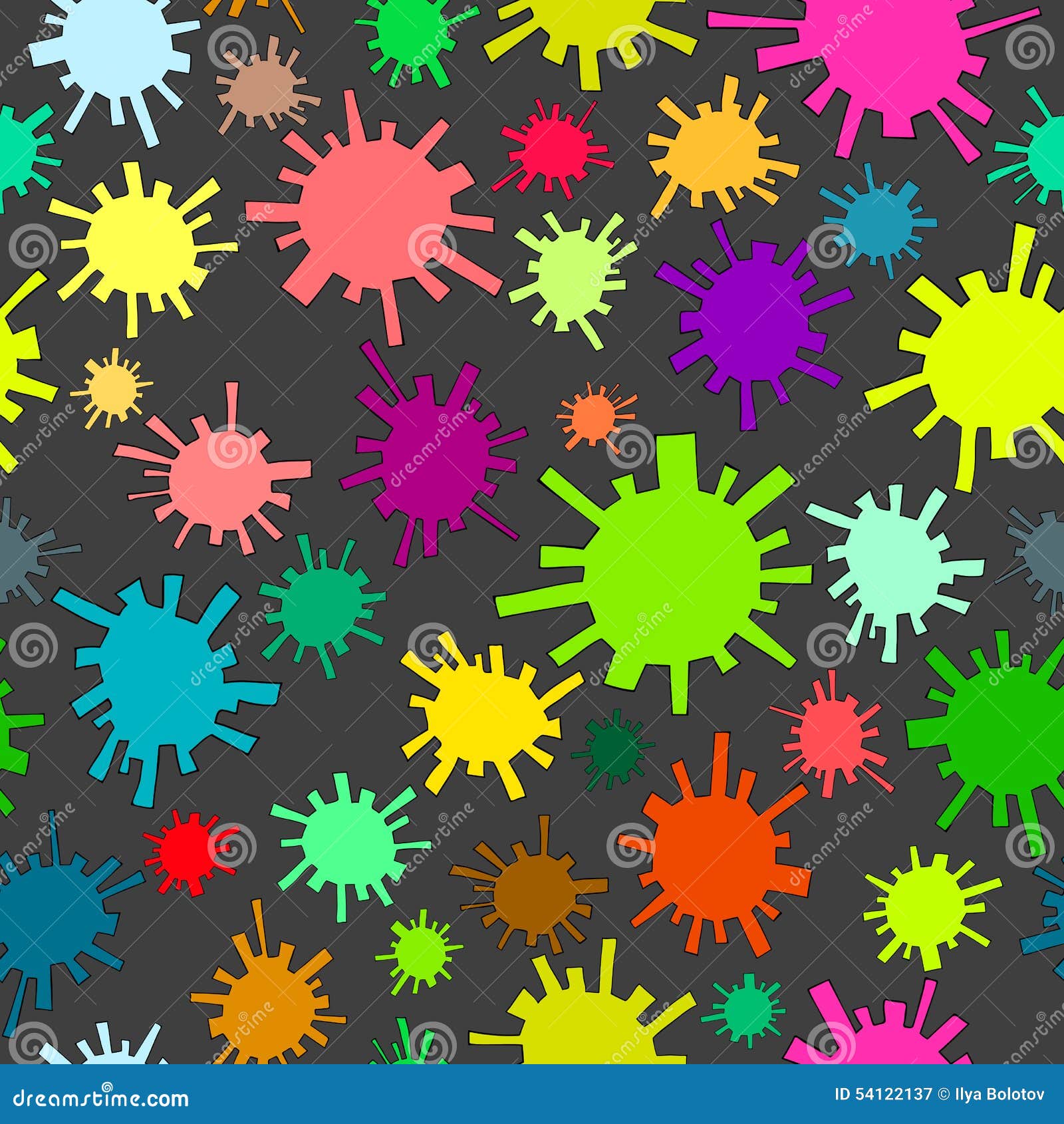 Colorful blots stock vector. Illustration of canvas, colorful - 54122137