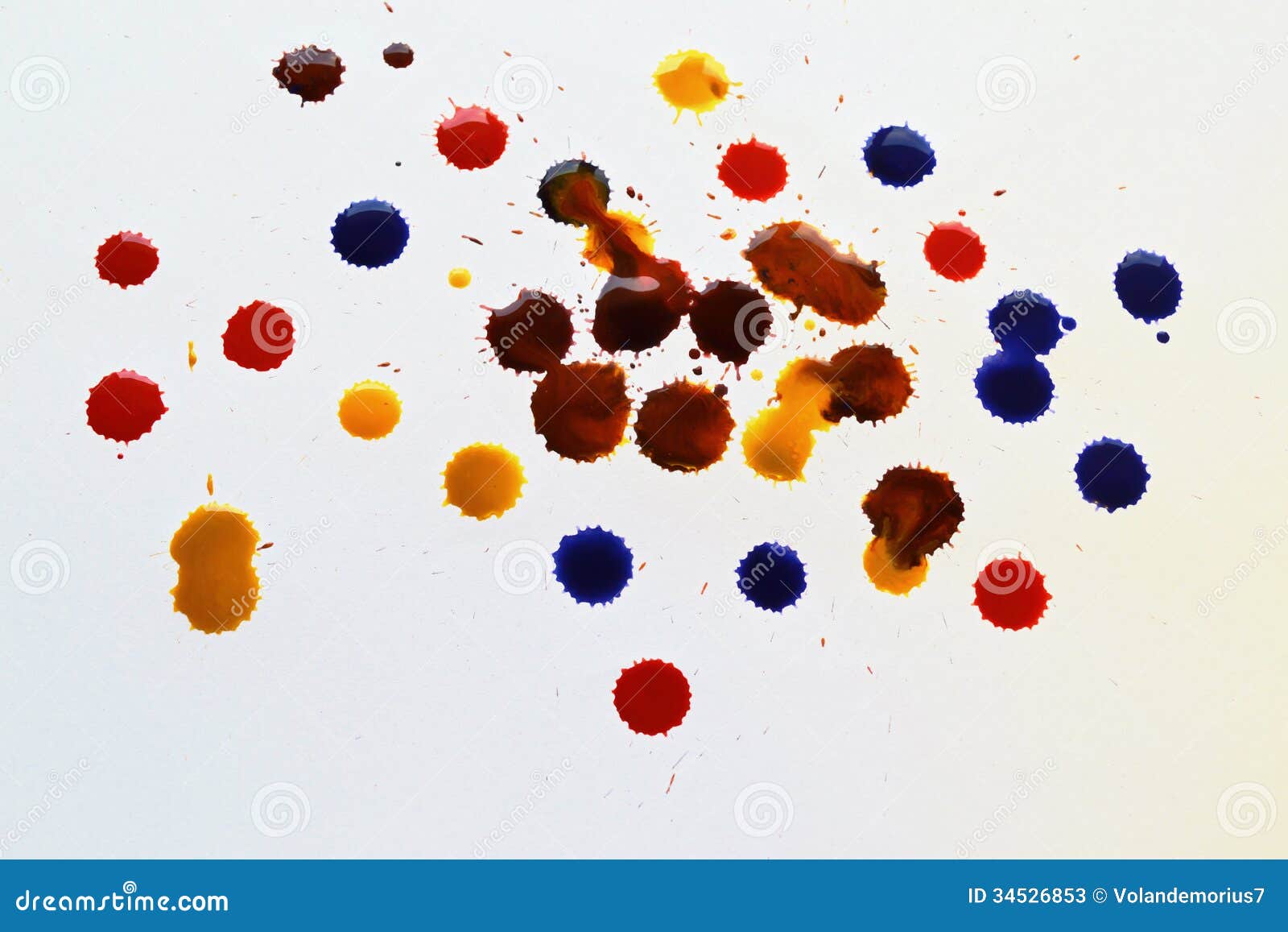 Colorful Blots On A White Background Stock Illustration - Illustration ...