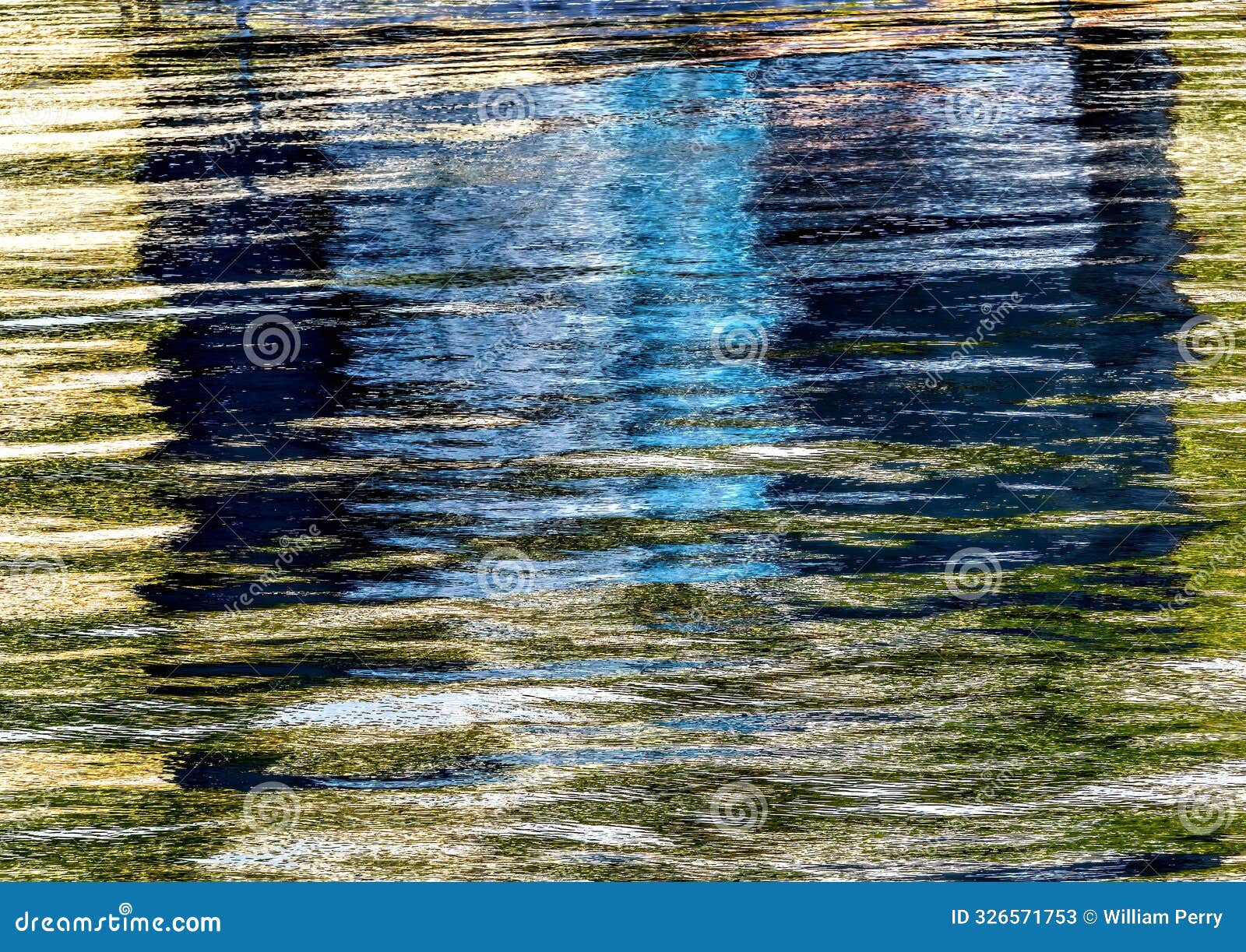 Colorful Blue Green Water Reflection Abstract Harbor Dartmouth Devon ...