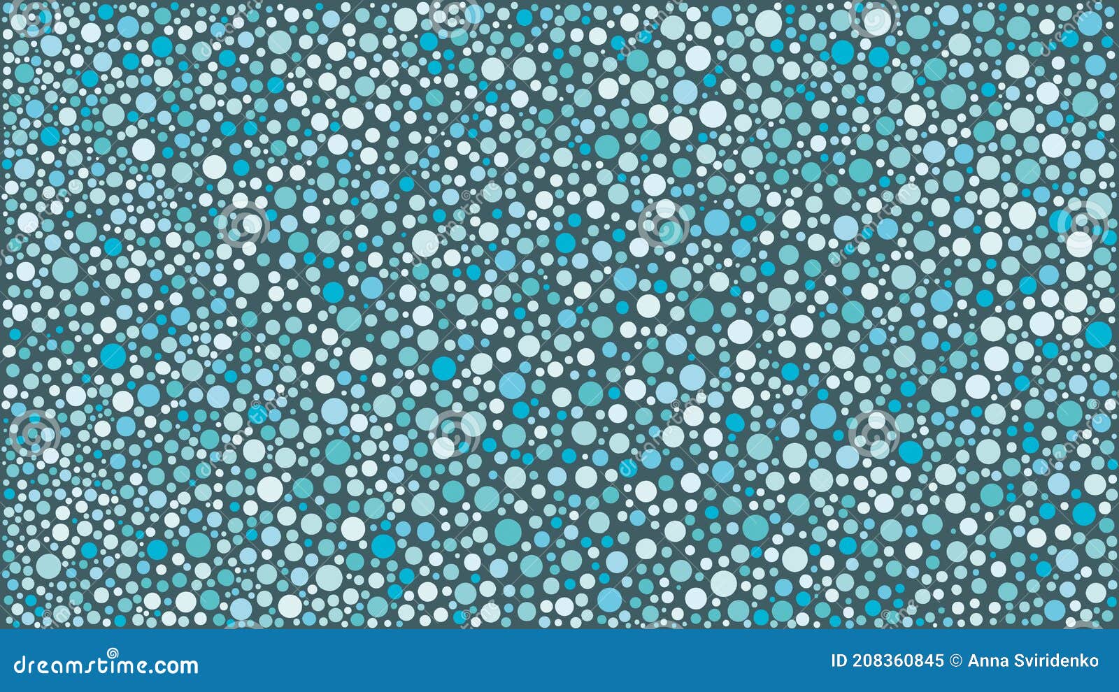 Colorful Blue Hand Drawn Dots Abstract Background Stock Illustration ...
