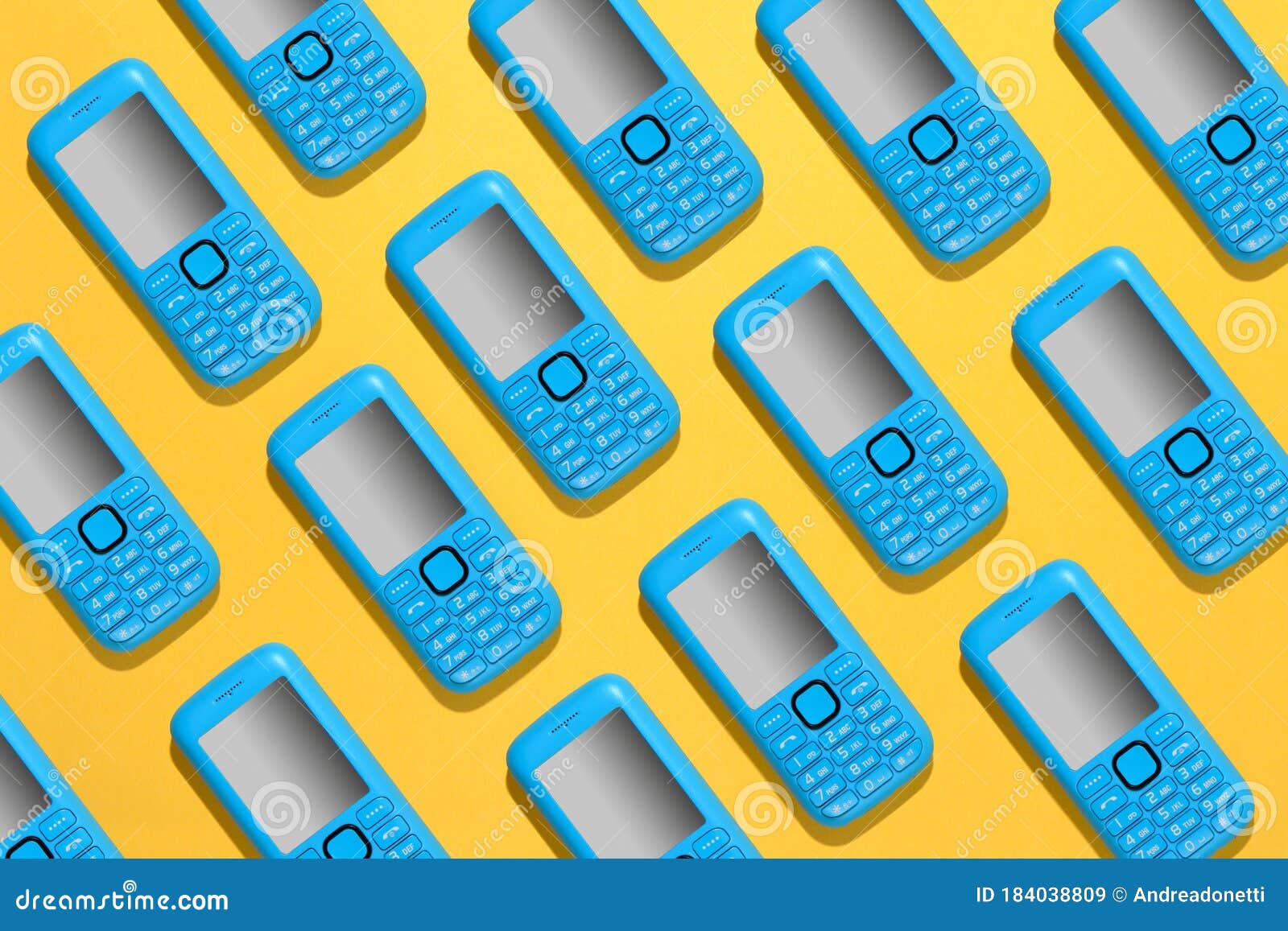 Colorful Blue Mobile Phone Background Pattern Stock Image - Image of ...