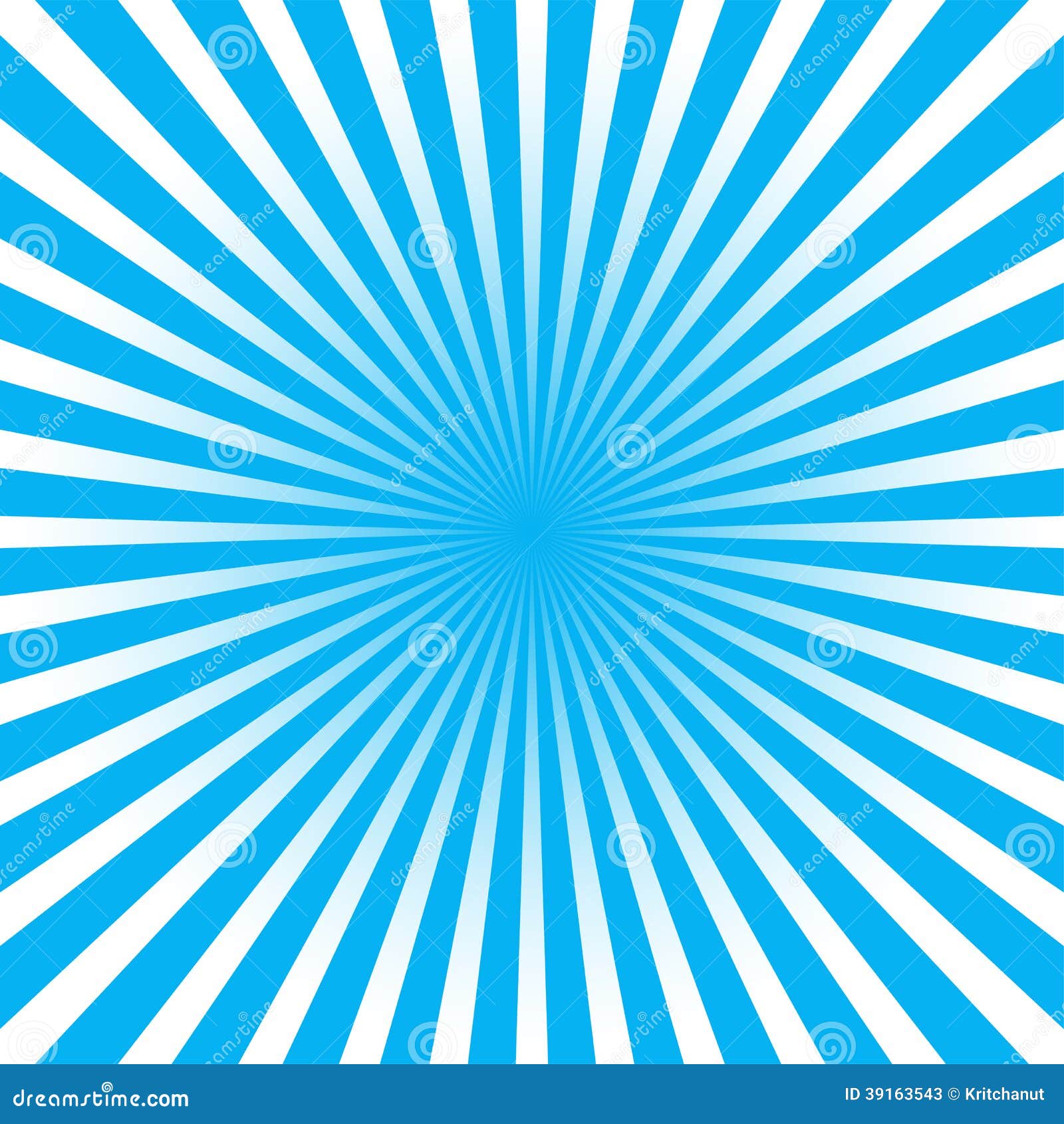 Colorful Blue Ray Sunburst Style Abstract Background Stock Vector ...