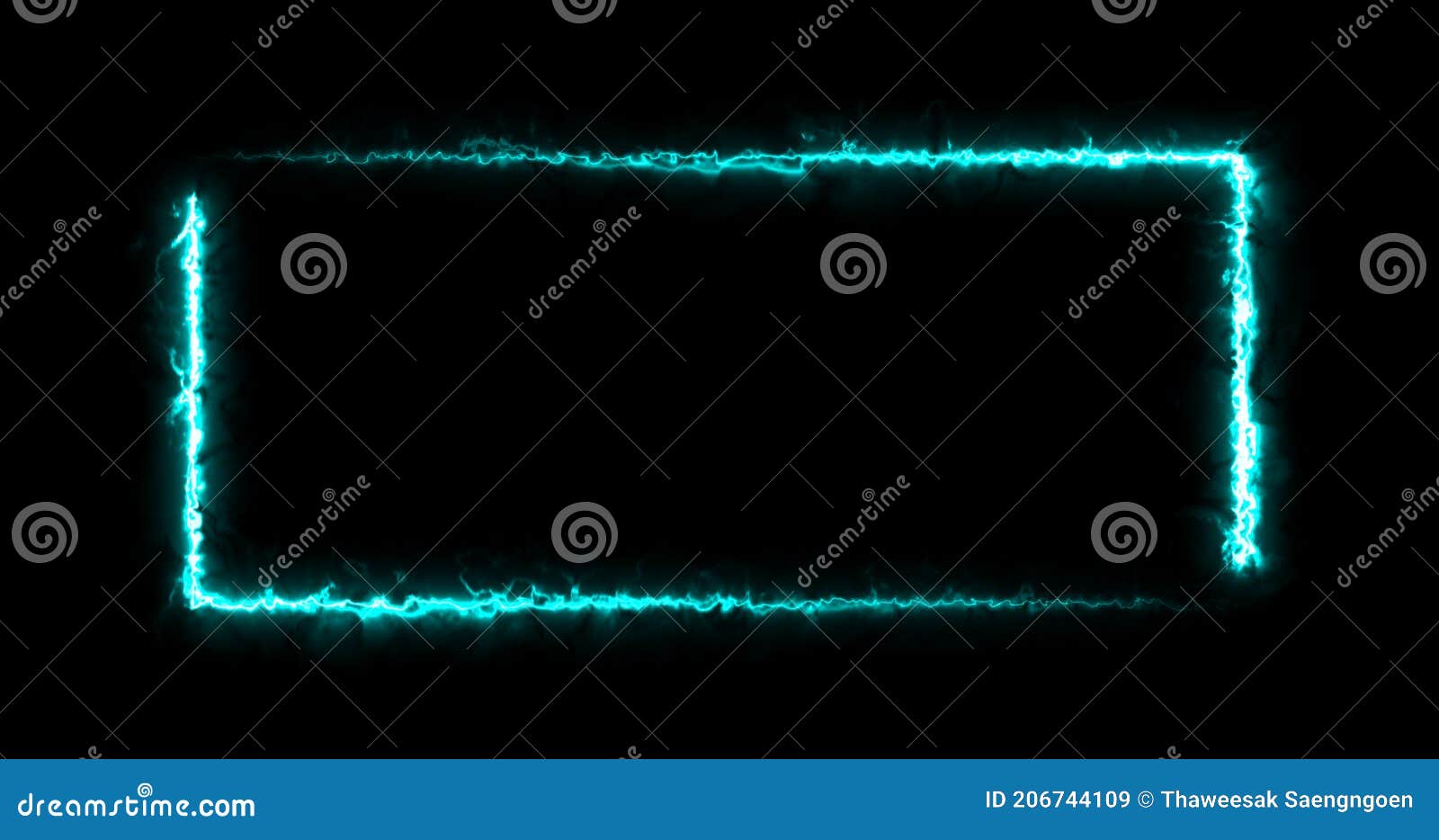 Colorful of Blue Rectangle Light Abstract Effect in Black Background ...