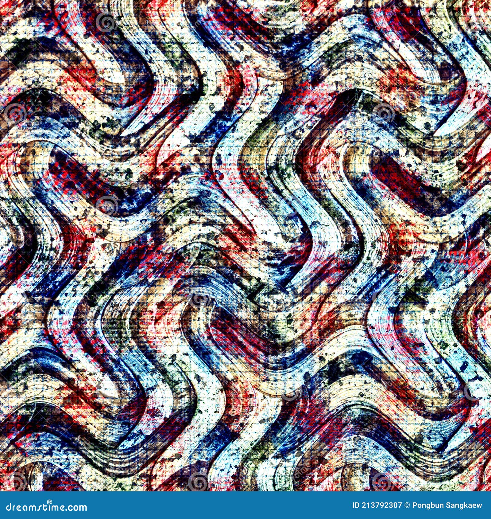 Colorful Blue and Red Wavy Pattern Abstract Background Stock ...