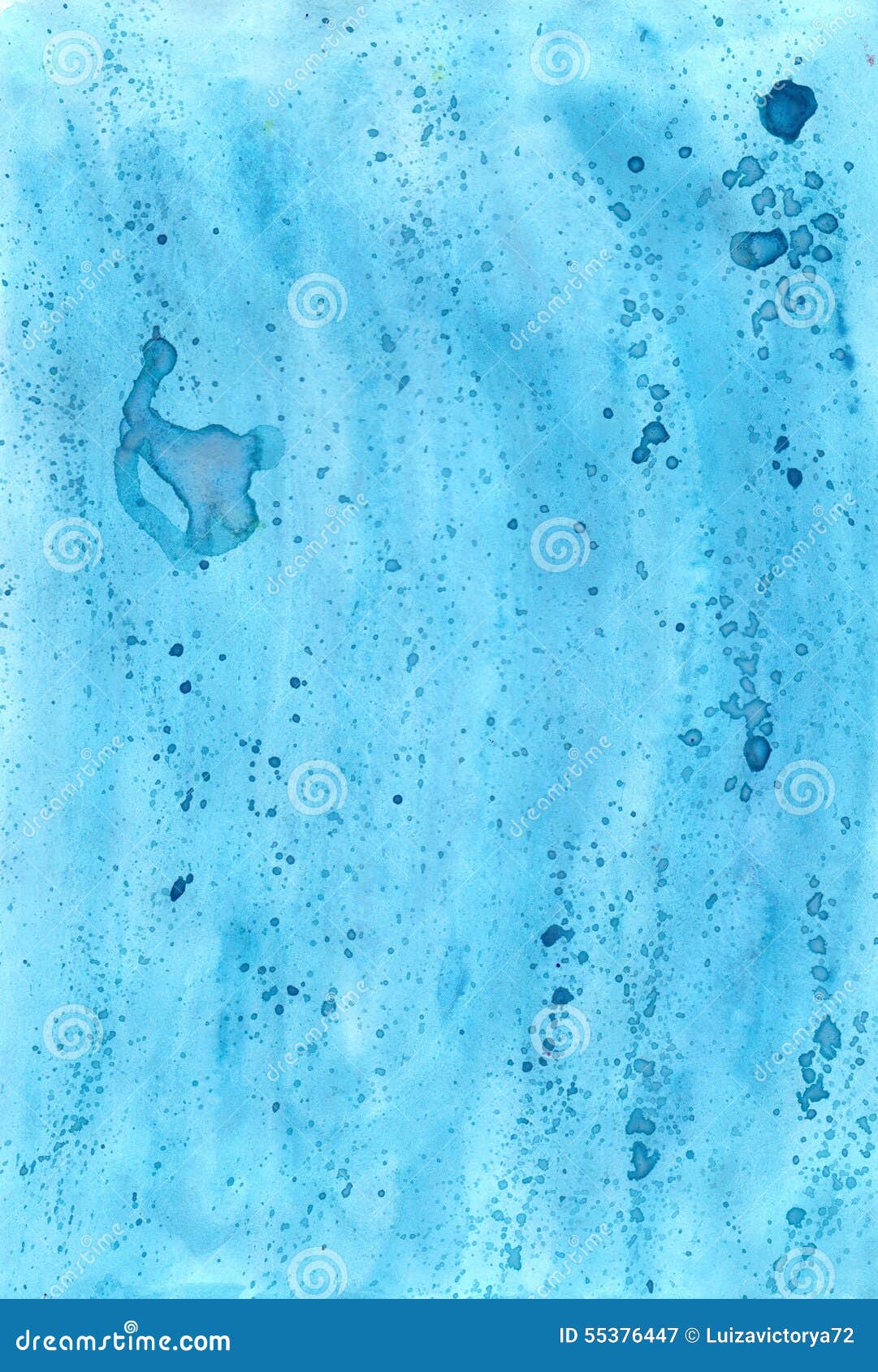 Colorful Blue Watercolor Handmade Background Stock Illustration ...