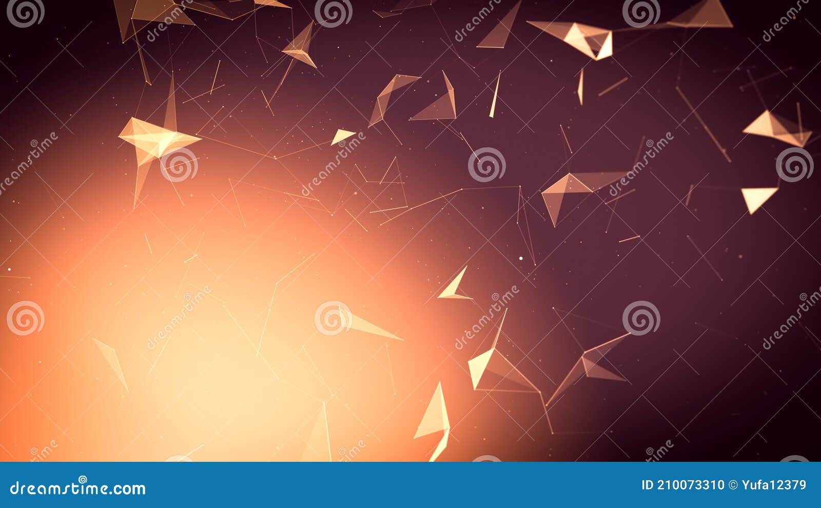 Colorful Blurred Abstract Plexus Particle Effect Background. Mess ...
