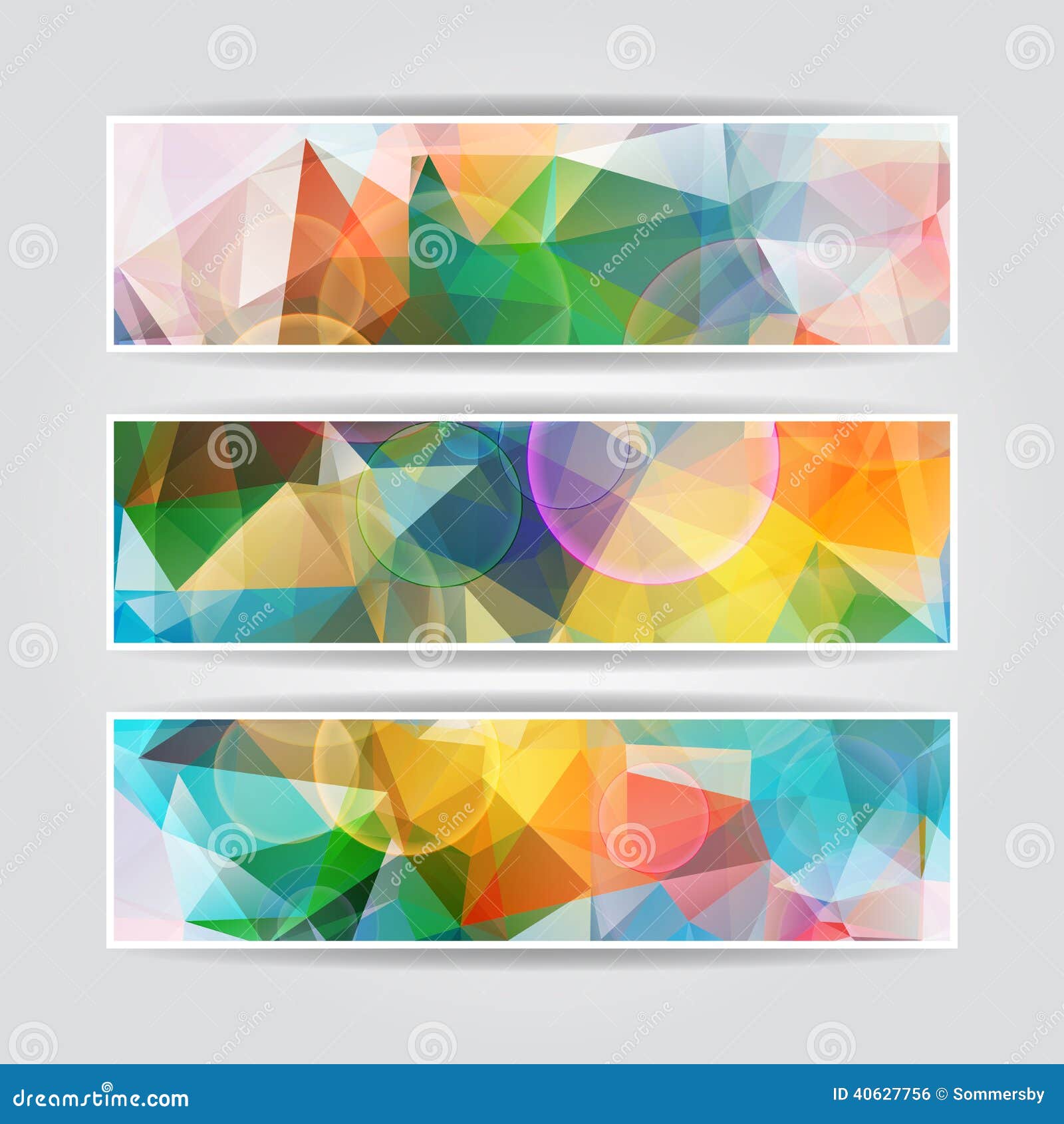 Colorful Blurred Triangular Polygonal Header Col Stock Vector ...